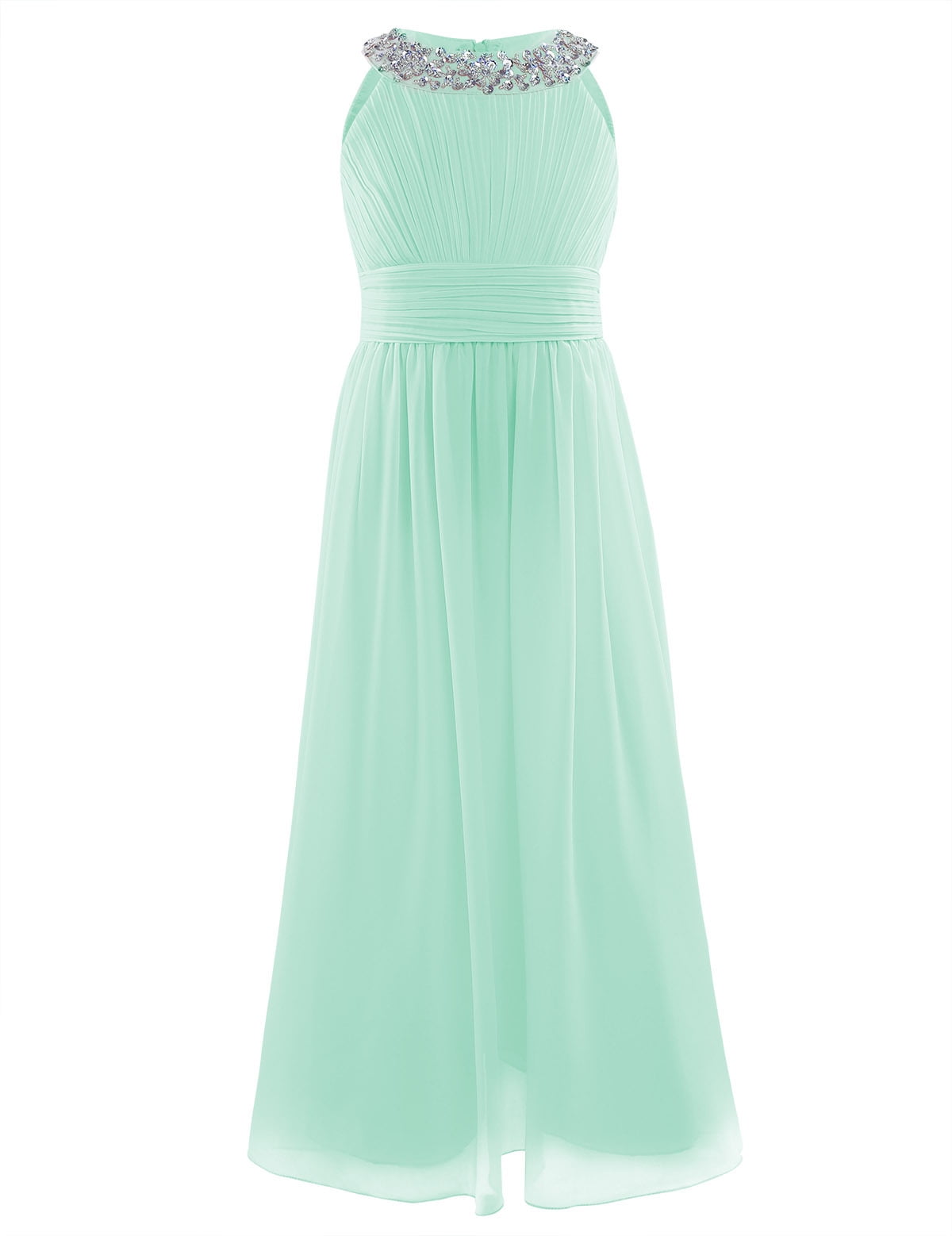 Alvivi Flower Girls Chiffon Dress Wedding Bridesmaid Maxi Gown Party ...