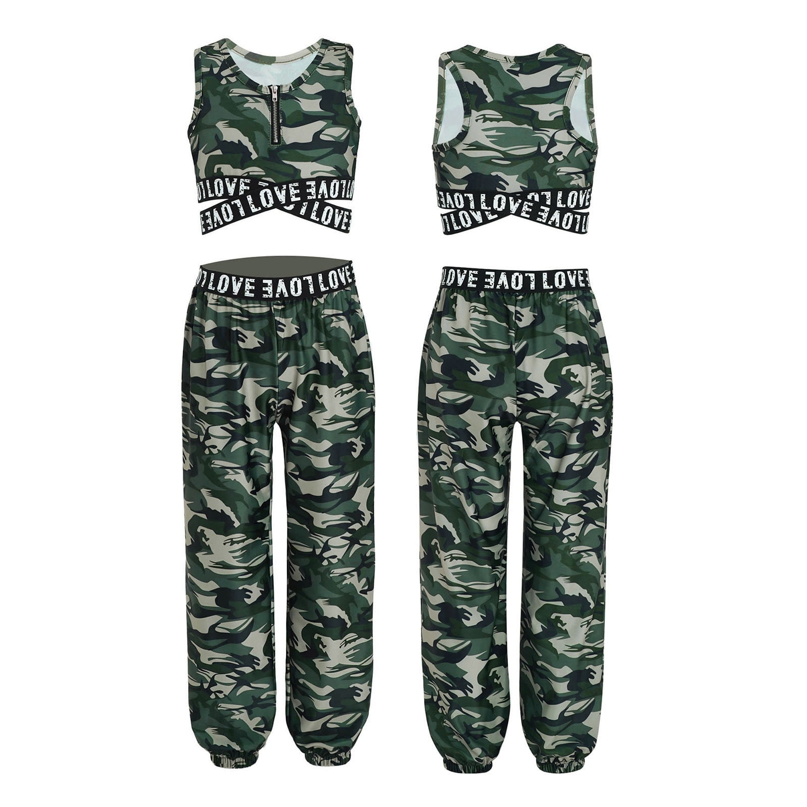 Alvivi Girls Athletic Outfits Tracksuits Gymnastics Tank Crop Top Yoga ...