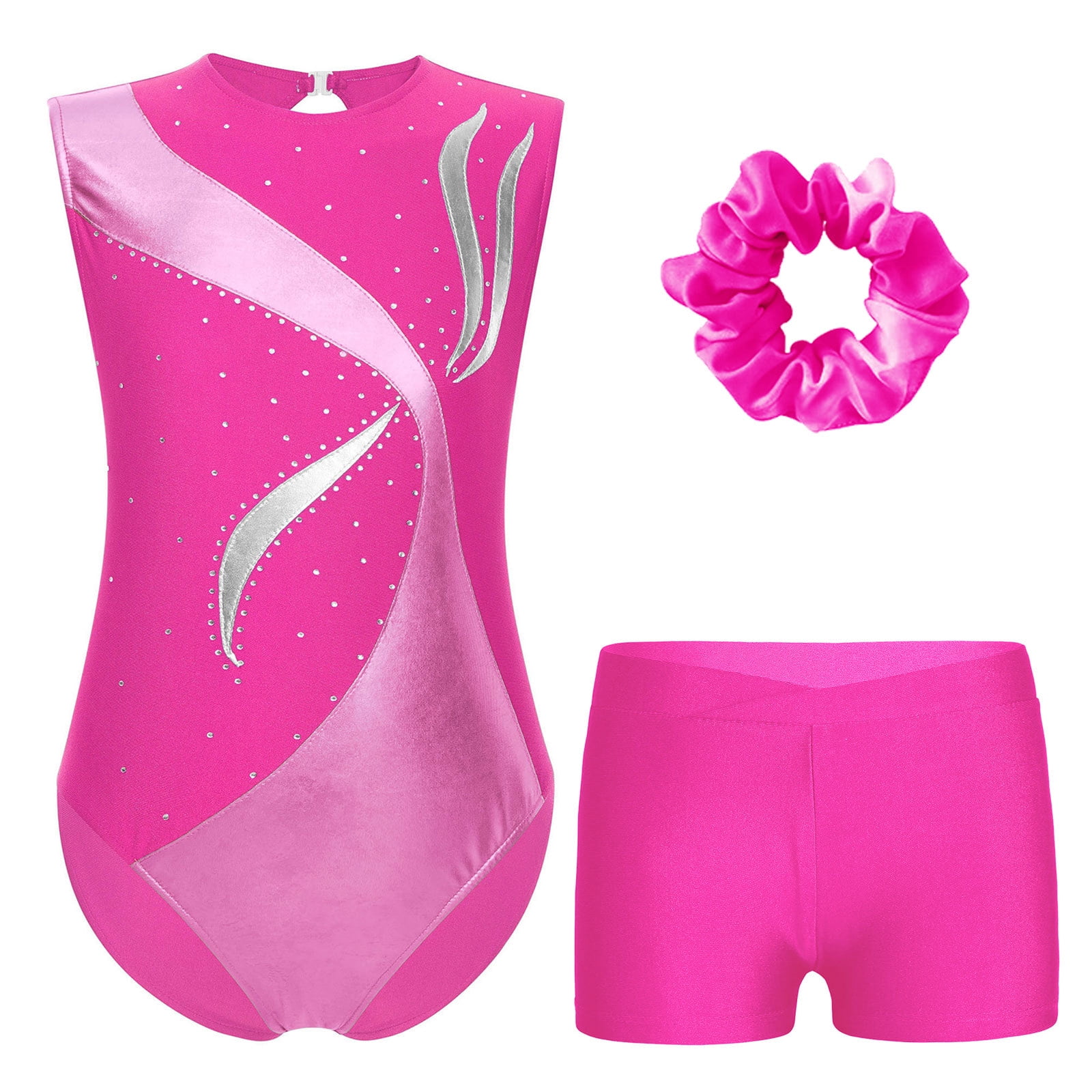 Alvivi Girls Dance Unitards Biketards Gymnastics Leotard with Shorts ...