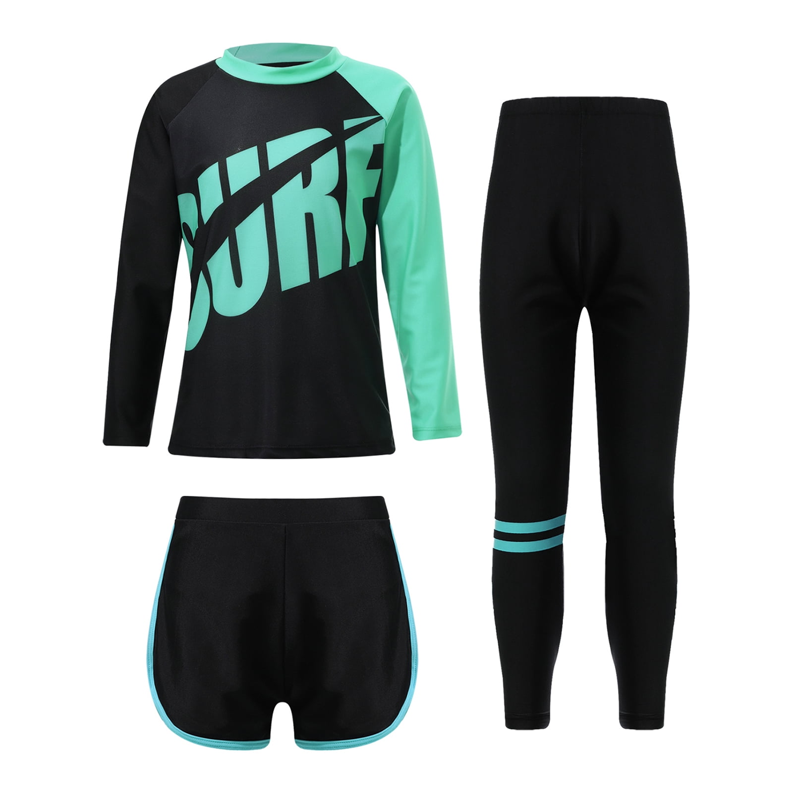 Alvivi Girls Full Body Swimwear Sun Protection Athletic Swimsuit for ...