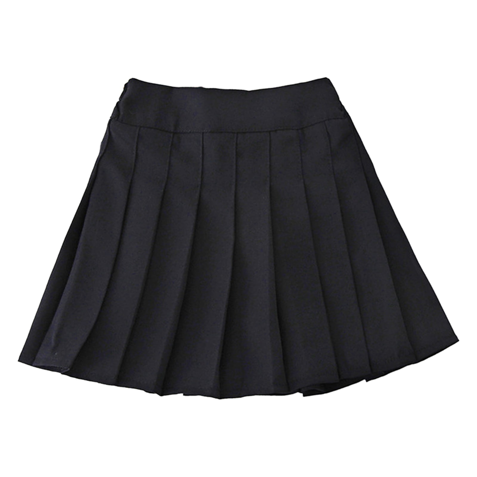 Alvivi Girls Kids High Waist Pleated A-Line Skirt Stretch Skater Skirt ...