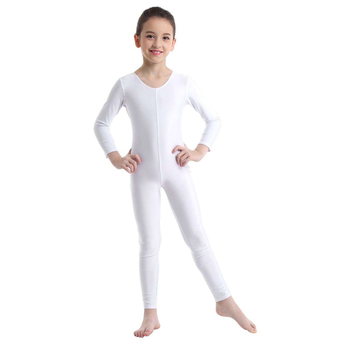 Alvivi Girls Long Sleeves Ballet Dance Gymnastics Leotard Jumpsuit ...