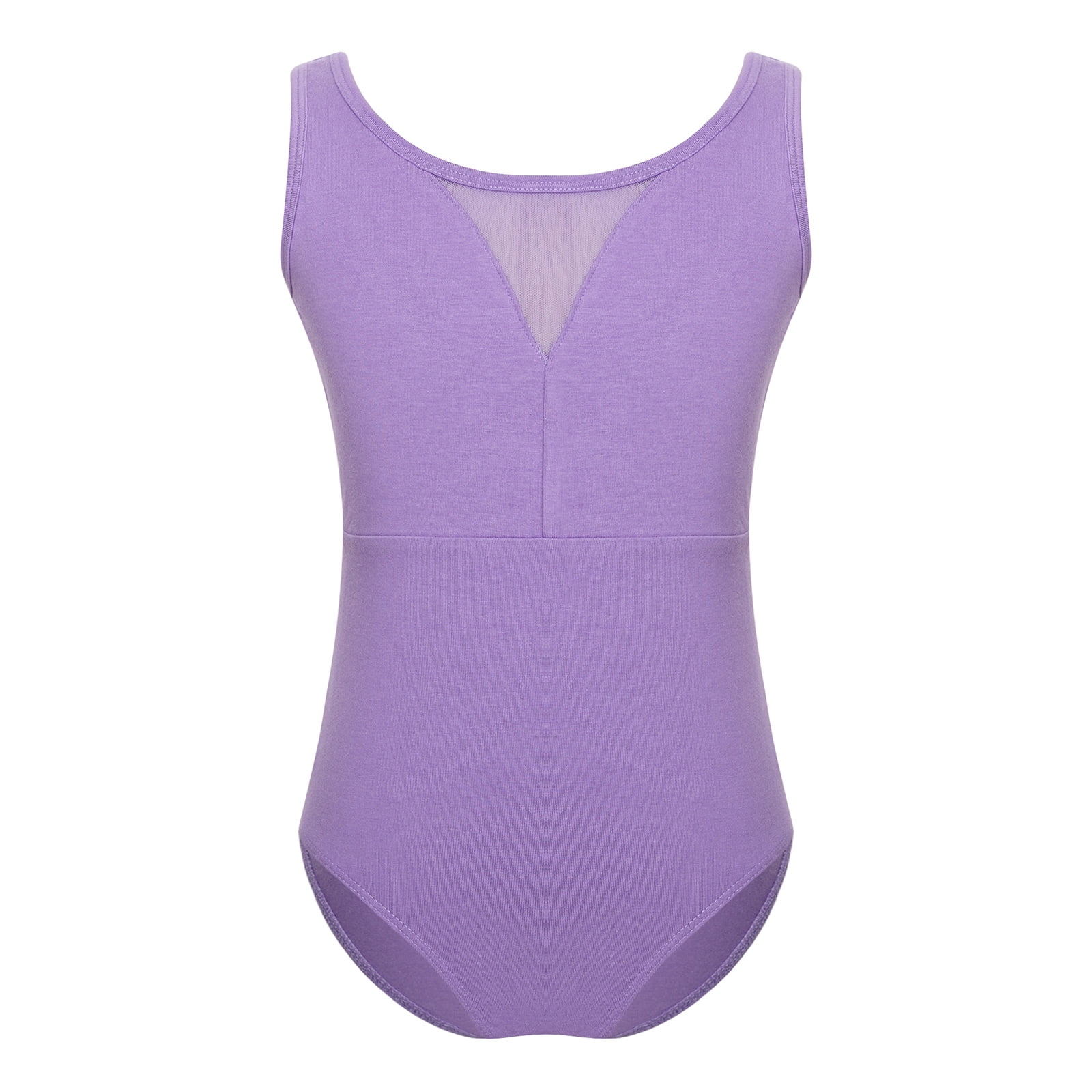 Alvivi Girls Sleeveless Sheer Mesh Leotards Gymnastic Ballet Dance Ice ...