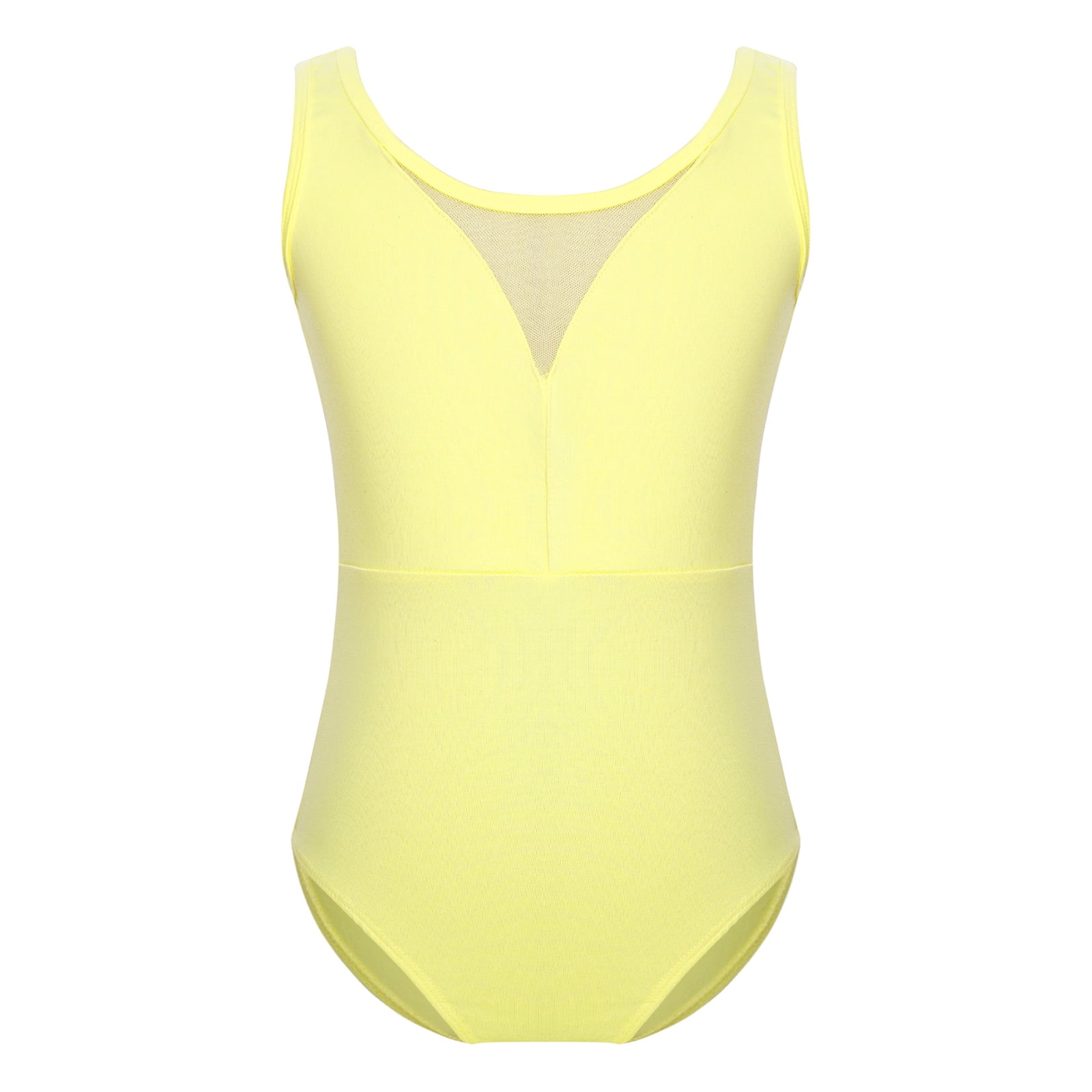 Alvivi Girls Sleeveless Sheer Mesh Leotards Gymnastic Ballet Dance Ice ...