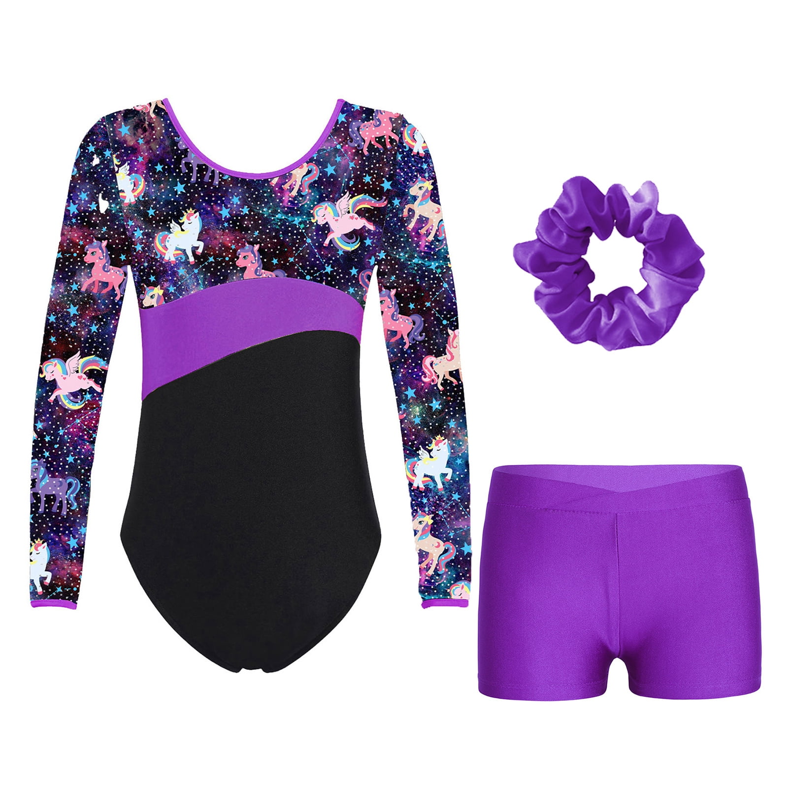 Alvivi Gymnastic Leotards for Girls Long Sleeve Ballet Dance Unitards ...