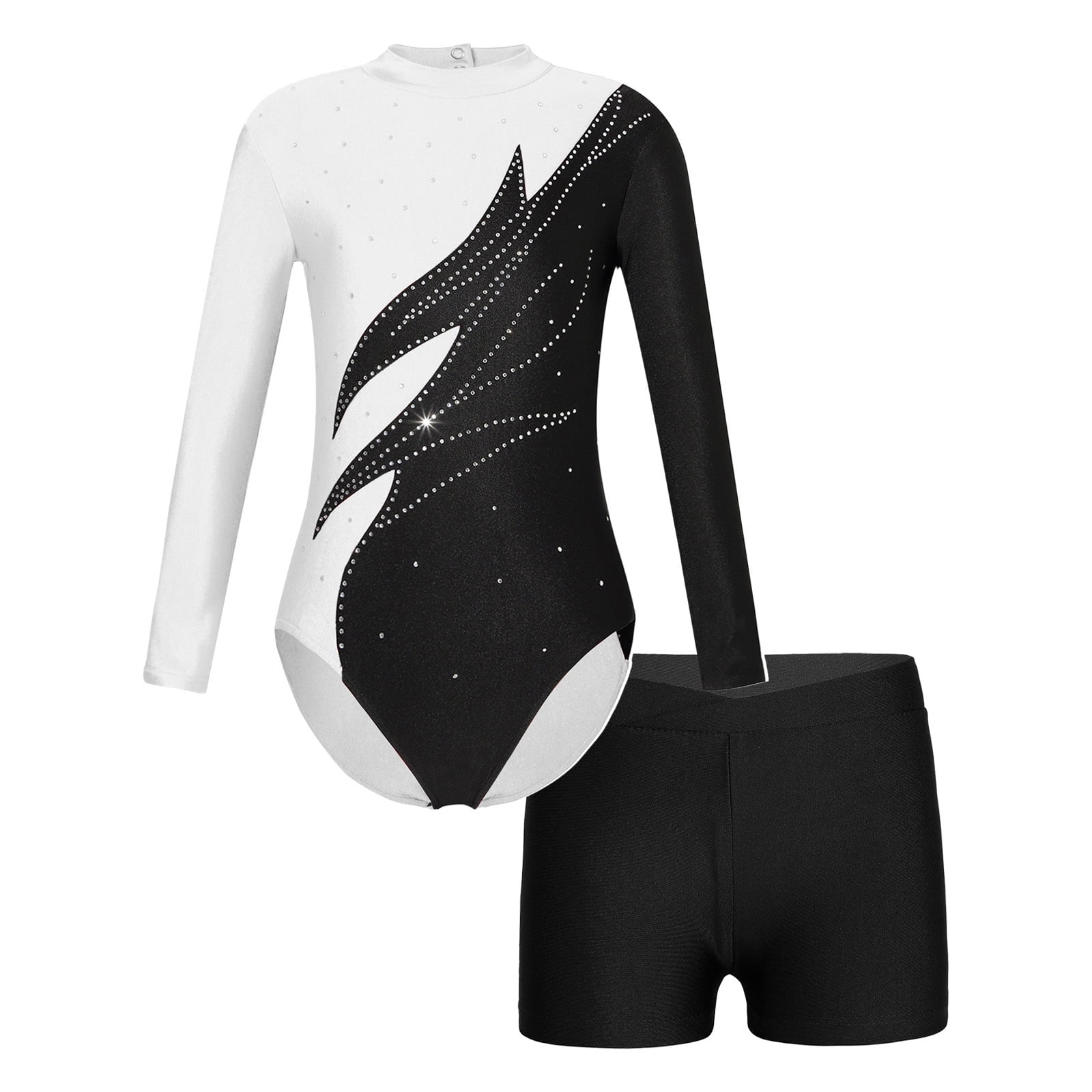 Alvivi Gymnastics Leotard for Girls Long Sleeve Bodysuit Biketards ...