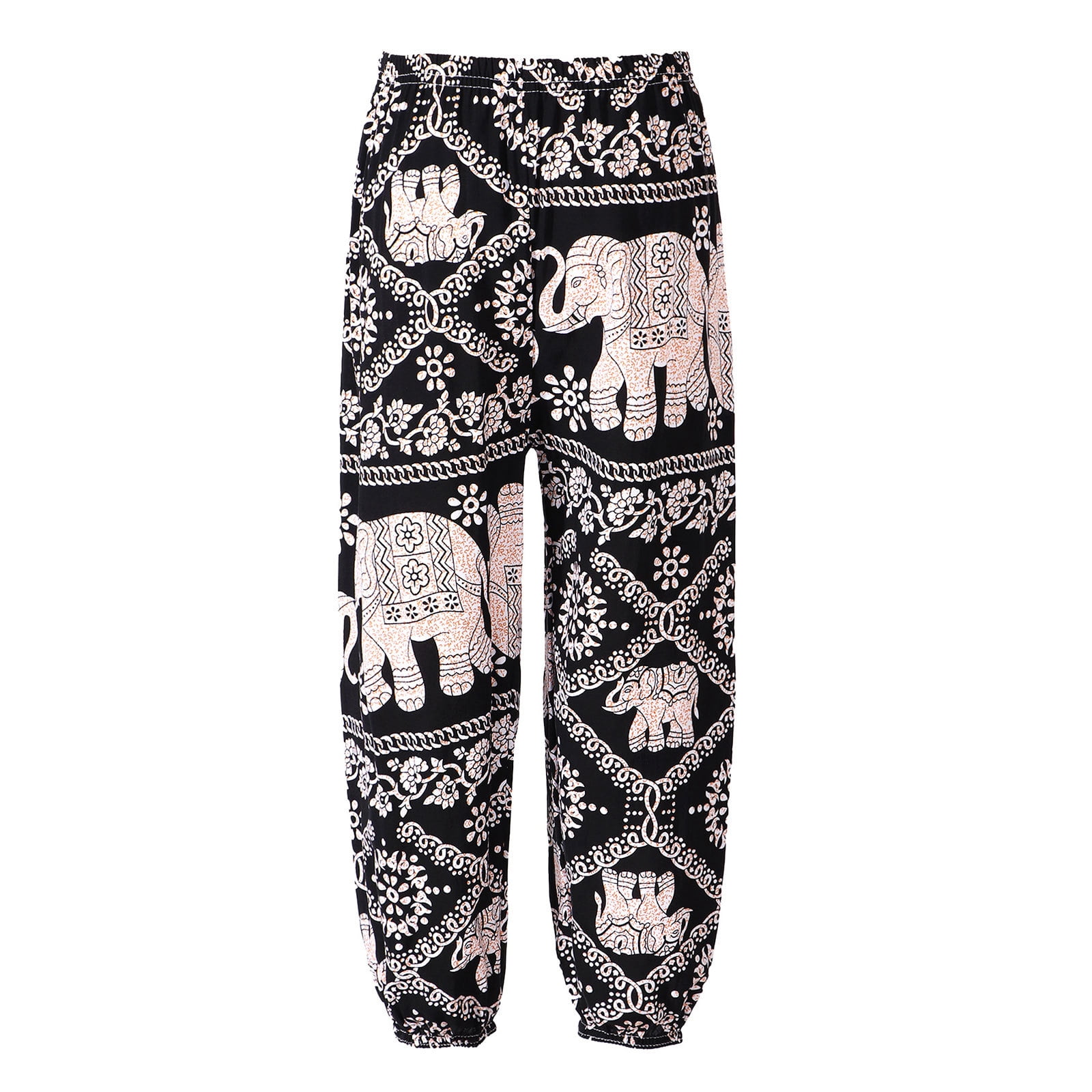 Alvivi Kid Girls Bohemian Harem Pants Loose Smocked Boho Hippie ...