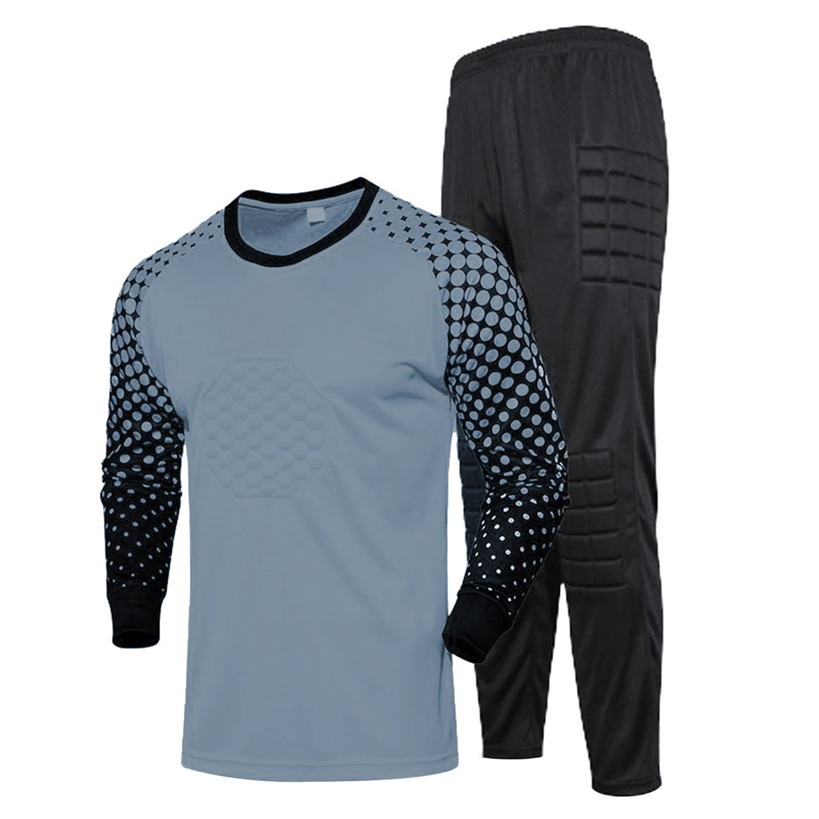 Alvivi Kids Boys Color Block Goalkeeper Outfit Football Uniform T-shirt ...