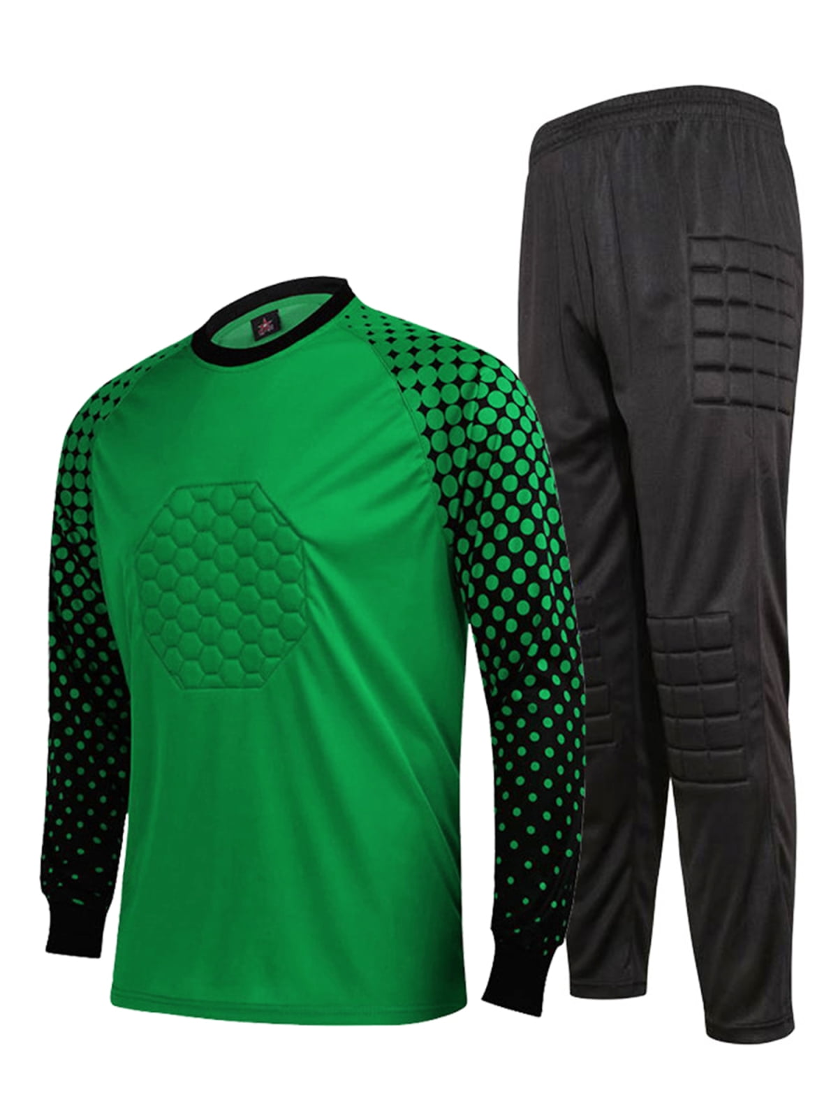 Alvivi Kids Boys Color Block Goalkeeper Outfit Football Uniform T-shirt ...