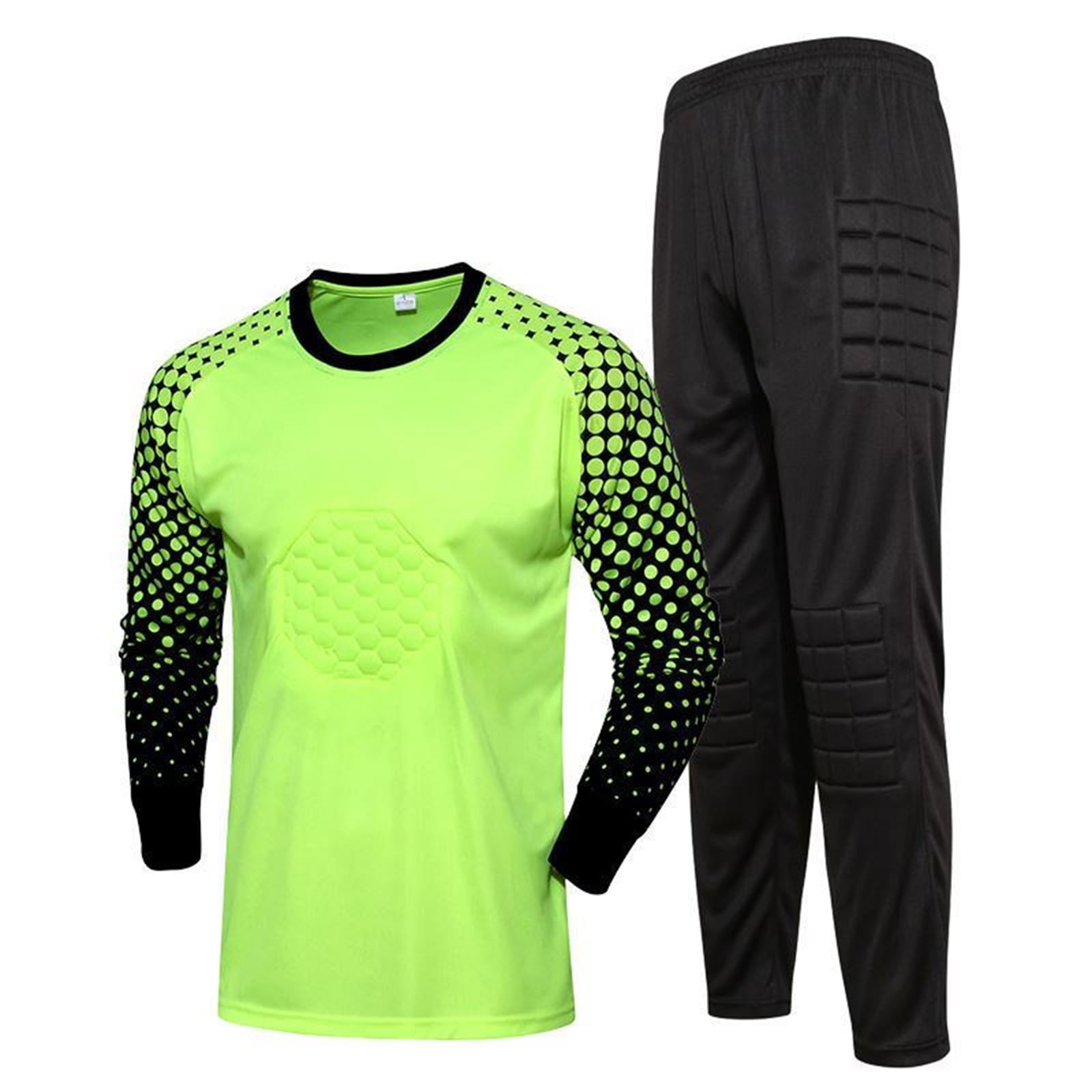 Alvivi Kids Boys Color Block Goalkeeper Outfit Football Uniform T-shirt ...