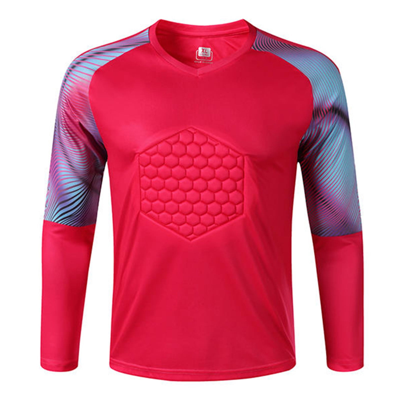 Alvivi Kids Boys Padded Goalie T-Shirt Goalkeeper Jersey Uniform ...
