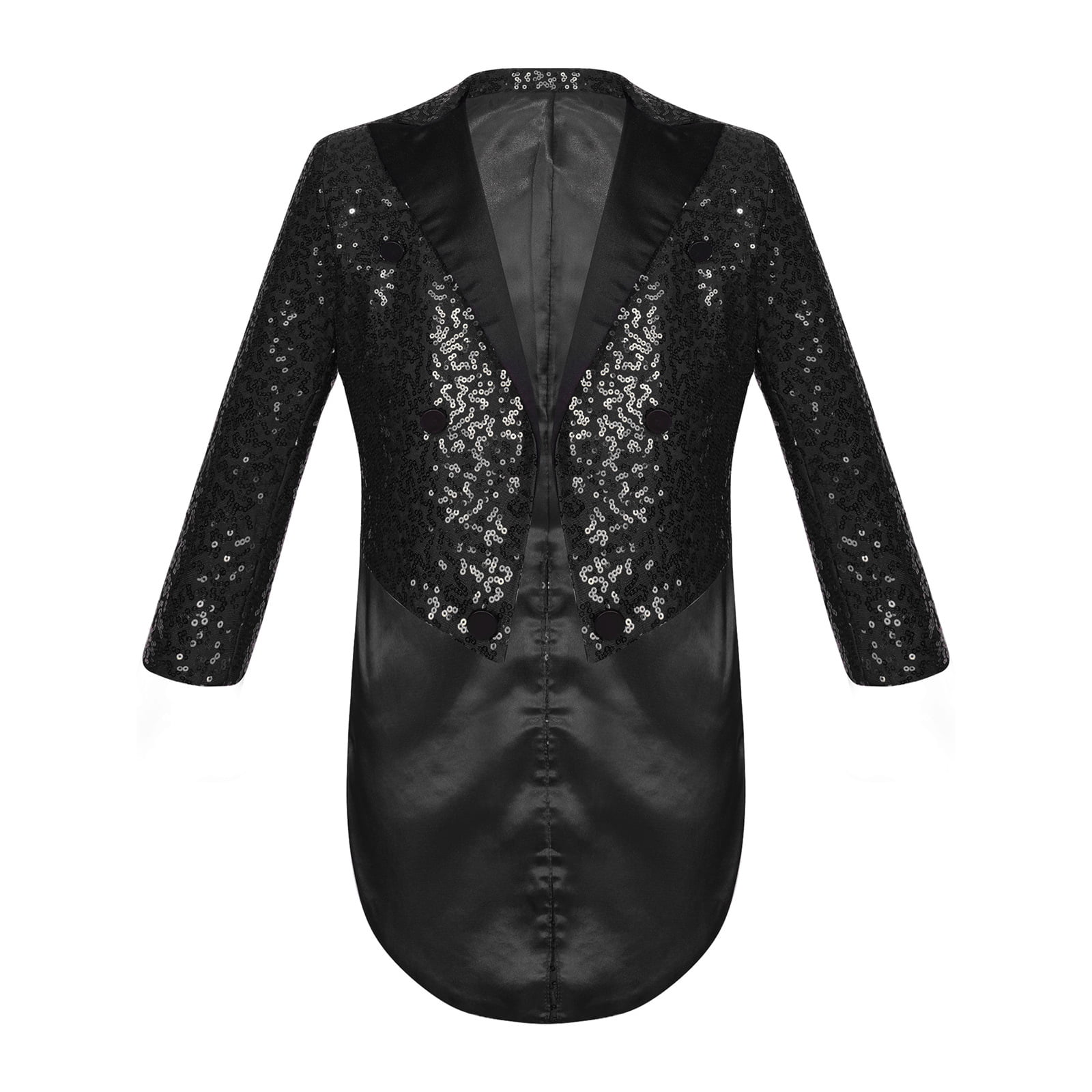 Alvivi Kids Boys Sparkle Sequin Tailcoat Tuxedo Blazer Party Wedding ...