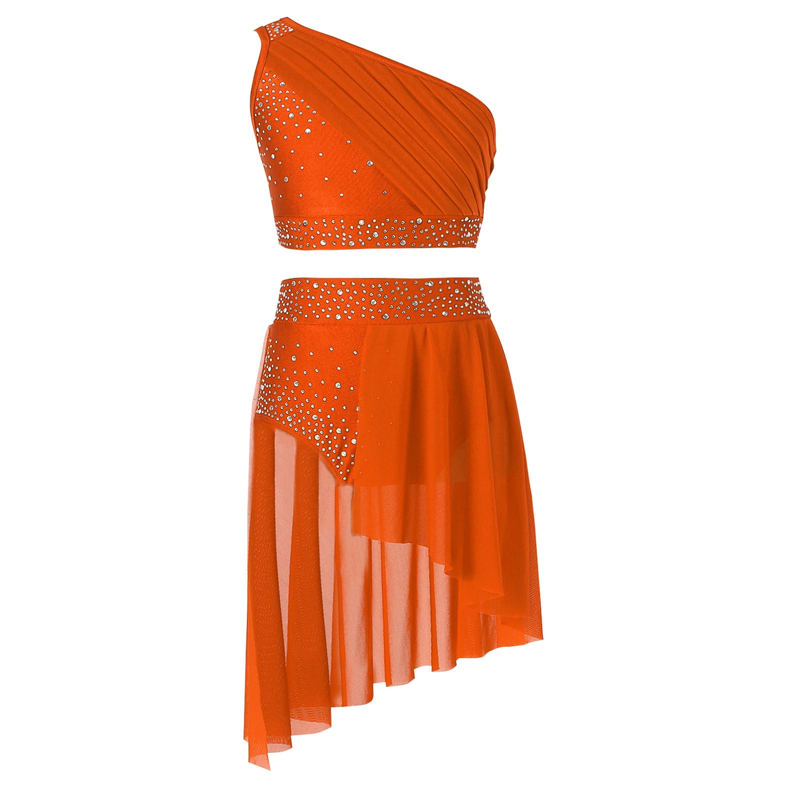 Alvivi Kids Girls 2 Piece Lyrical Dance Costume Modern Contemporary ...