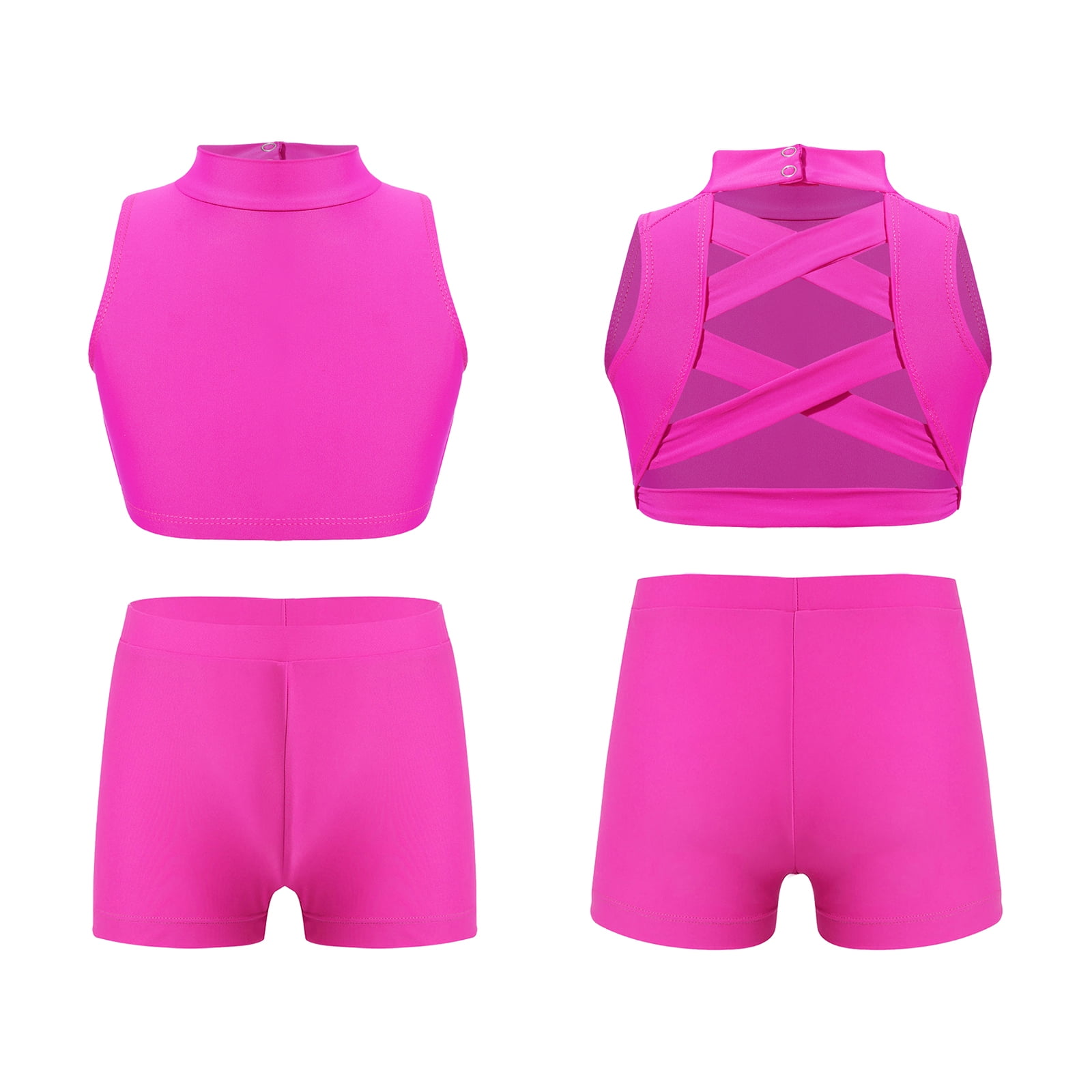 Alvivi Kids Girls Active Gym Fitness Sportswear Short Tracksuits ...