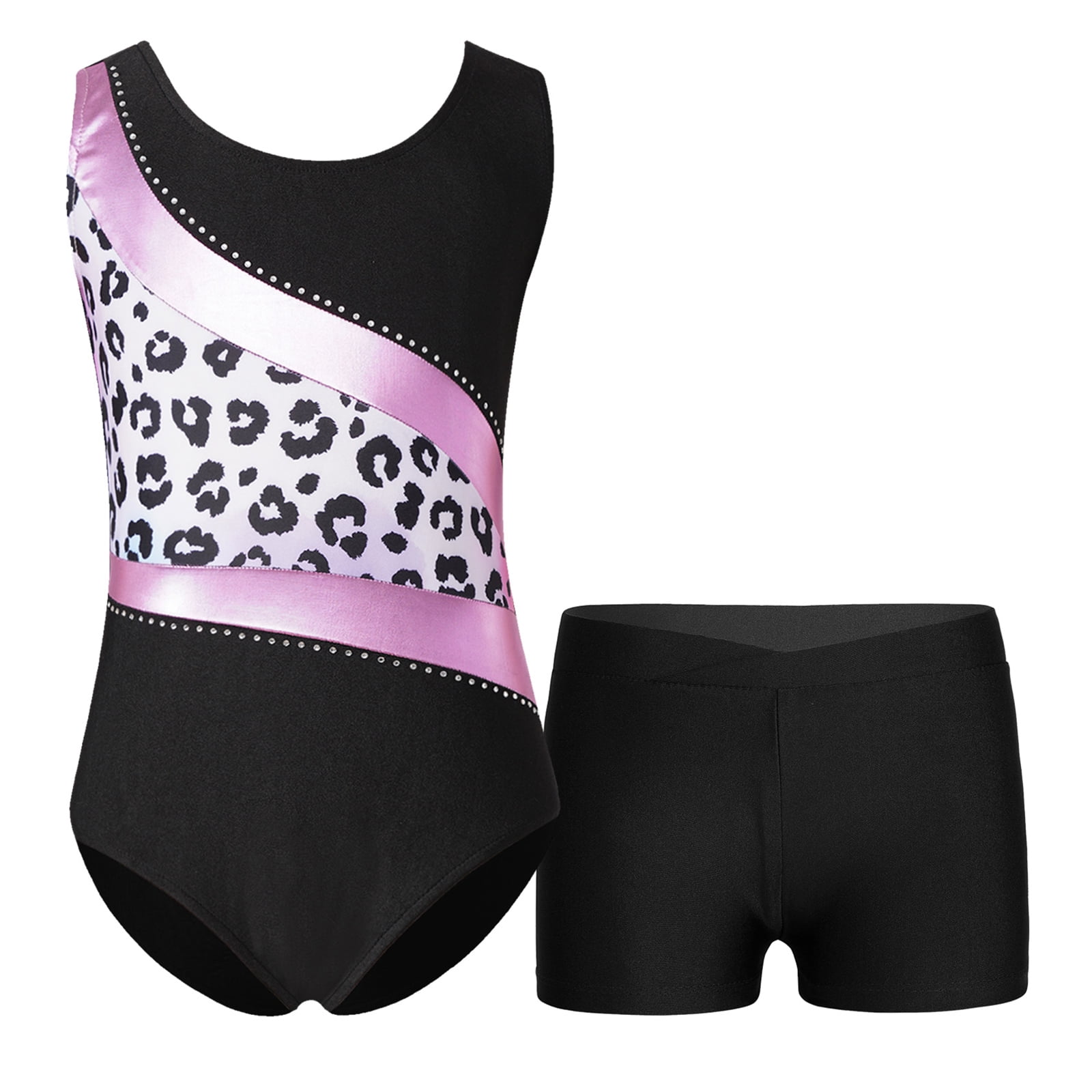 Alvivi Kids Girls Ballet Dance Gymnastic Leotard Sleeveless Bodysuit ...