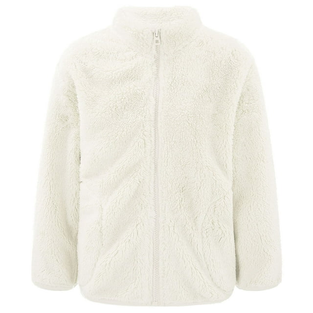 Alvivi Kids Girls Fleece Jacket Coat Full-Zip Turtleneck Tops with ...
