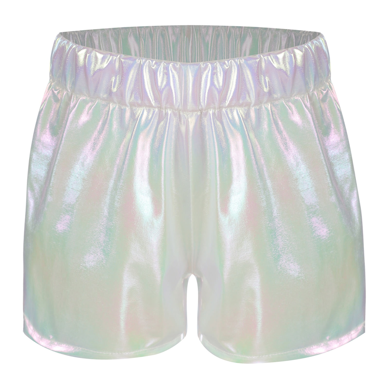 Alvivi Kids Girls Glitter Metallic Dance Gymnastics Shorts Tumbling ...
