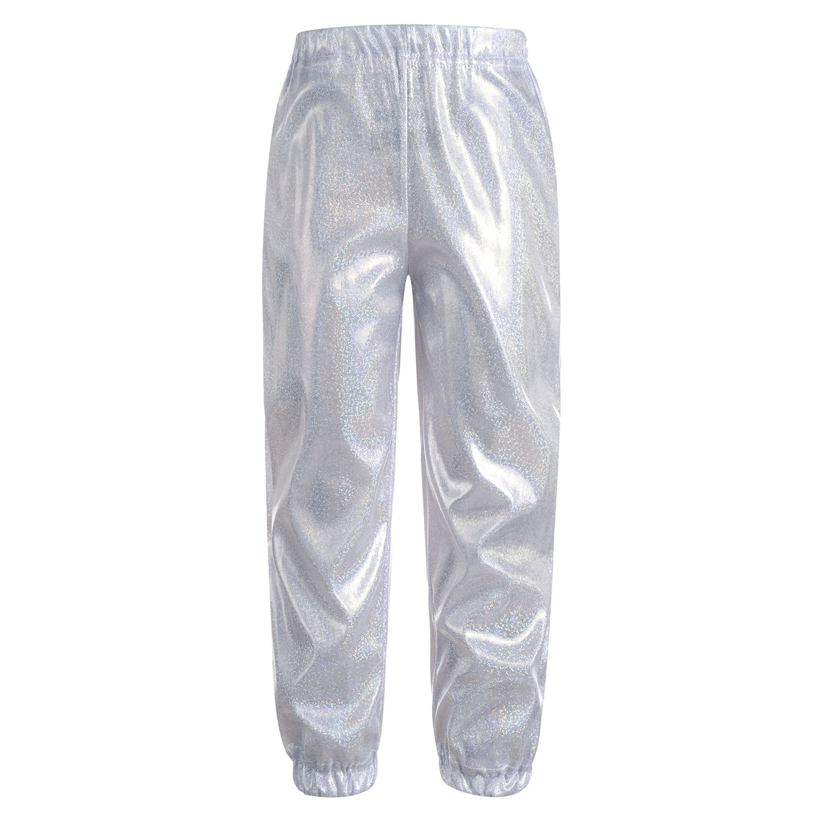 Alvivi Kids Girls Hip Hop Jazz Street Dance Pant Glittery Metallic ...