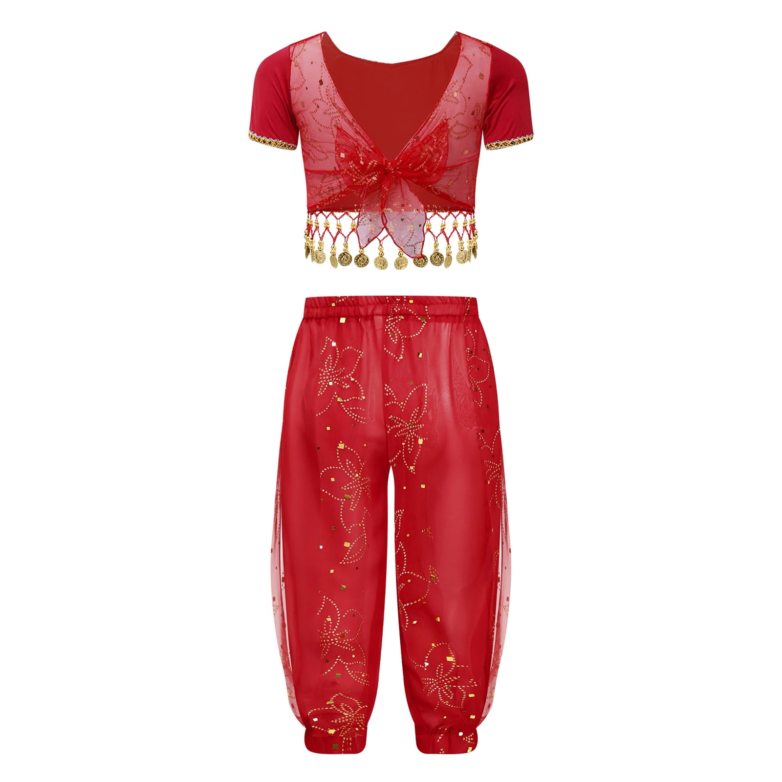 Alvivi Kids Girls Indian Belly Dance Outfit Arabian Princess Carnival ...