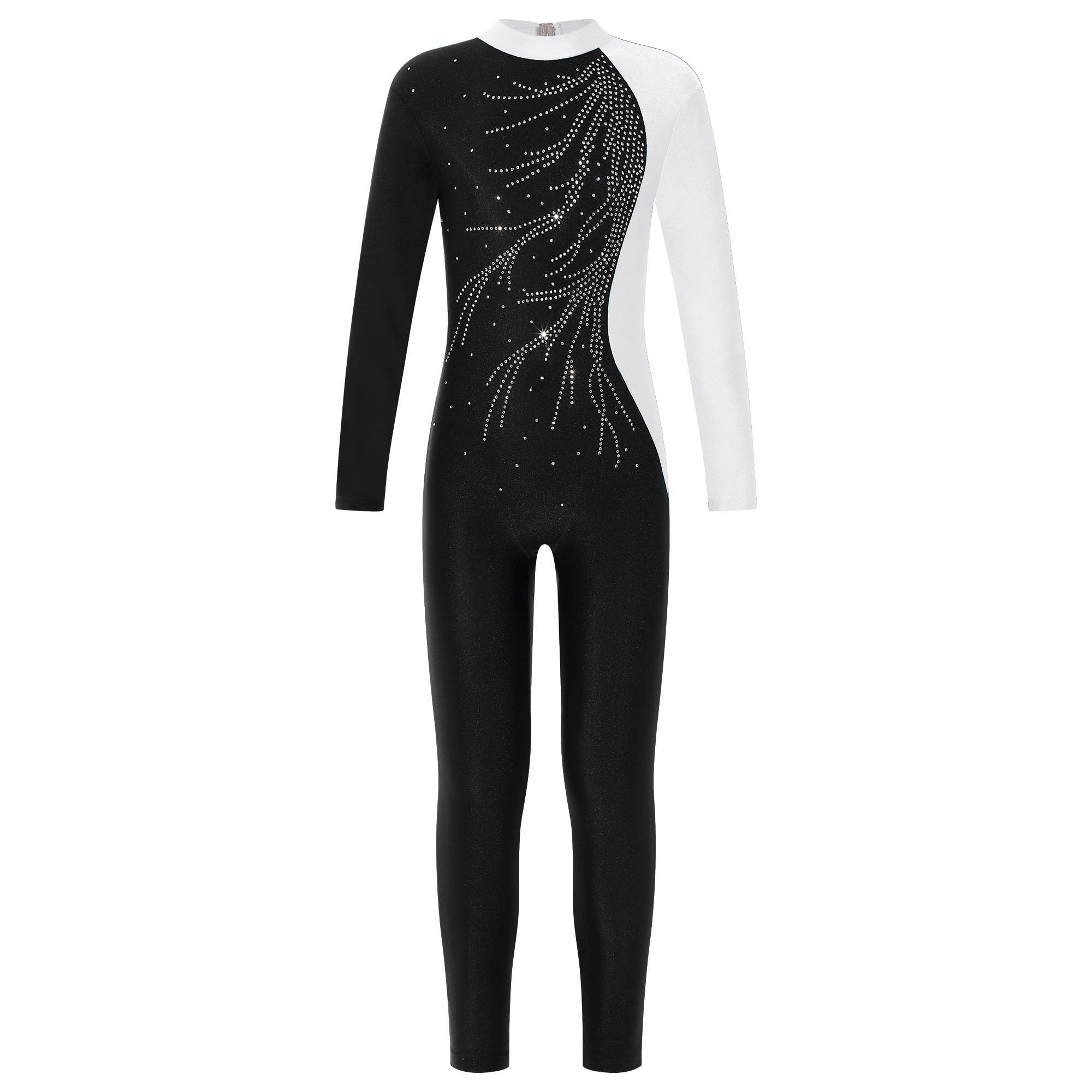 Alvivi Kids Girls Long Sleeves Full Length Gymnastics Leotard Jumpsuit ...