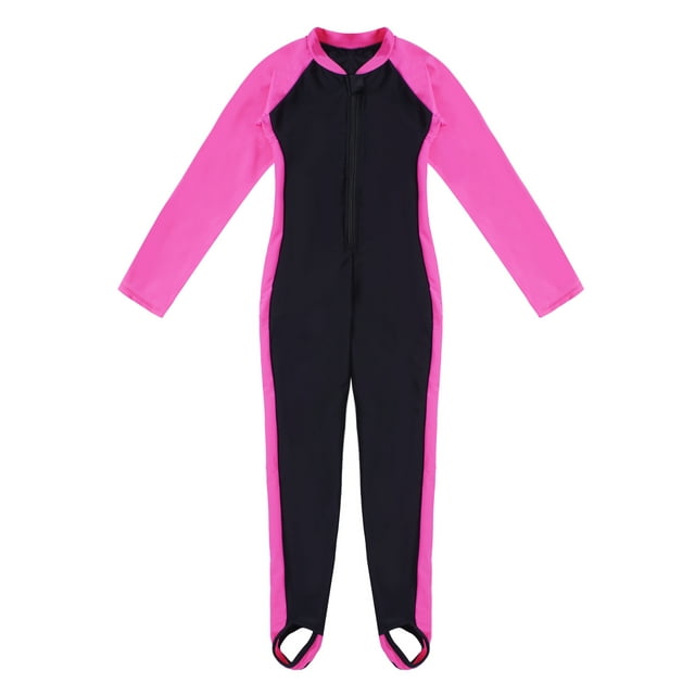 Alvivi Kids Girls One Piece Long Sleeve Swimsuits UPF 50+ UV Sun ...