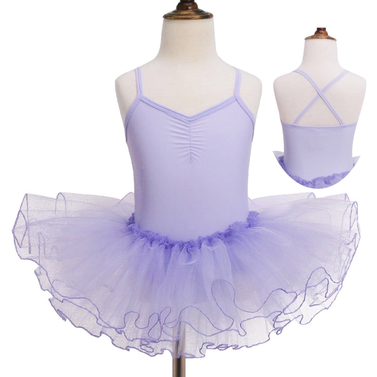 Alvivi Kids Girls Princess Tutu Ballet Dance Dress Leotard Dancewear SZ ...