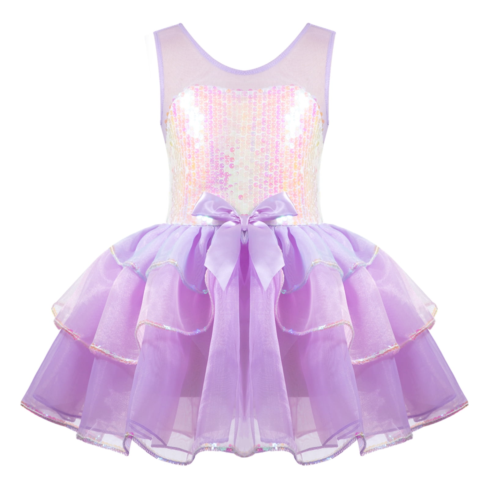 Alvivi Kids Girls Sequins Ballet Dance Tutu Dress Ballerina Leotard ...