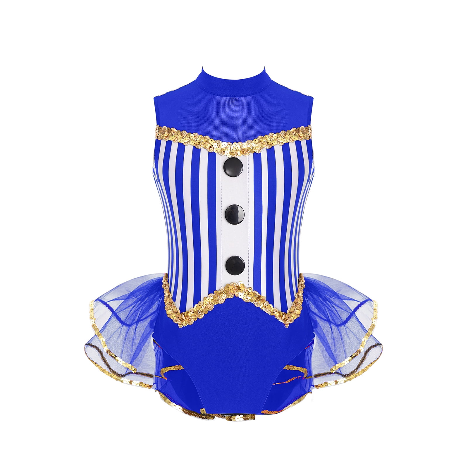 Alvivi Kids Girls Sequins Striped Modern Jazz Latin Ballet Dance Dress ...