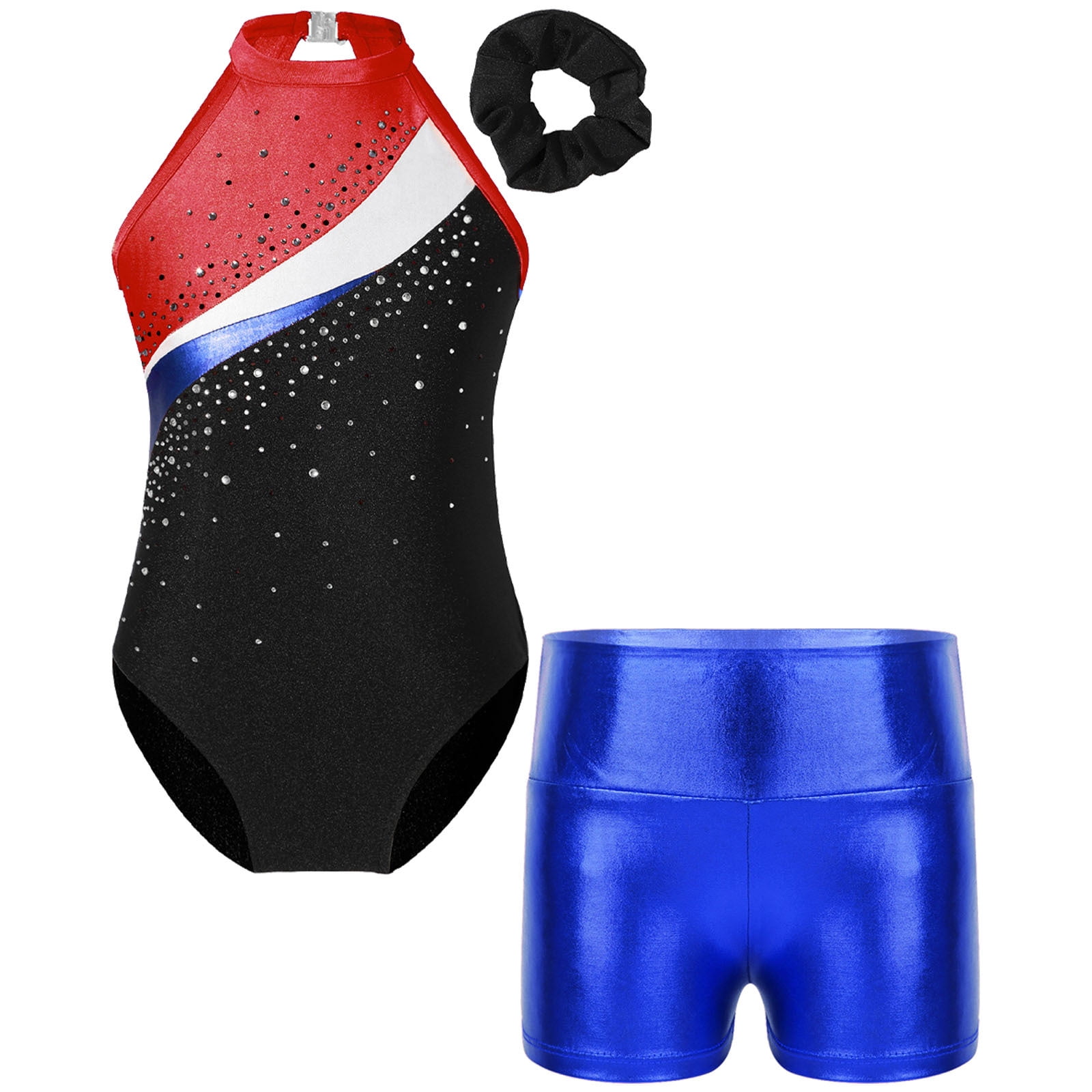 Alvivi Kids Girls Shiny Dance Outfits Gymnastics Leotard Unitard with ...