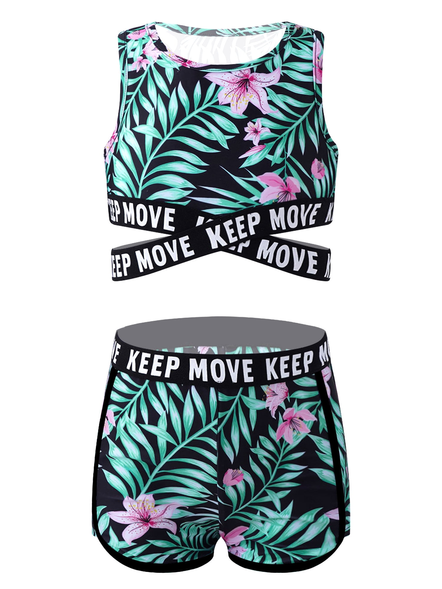Alvivi Kids Girls Sleeveless Two Pieces Swimsuit Athletic Swimsuit ...
