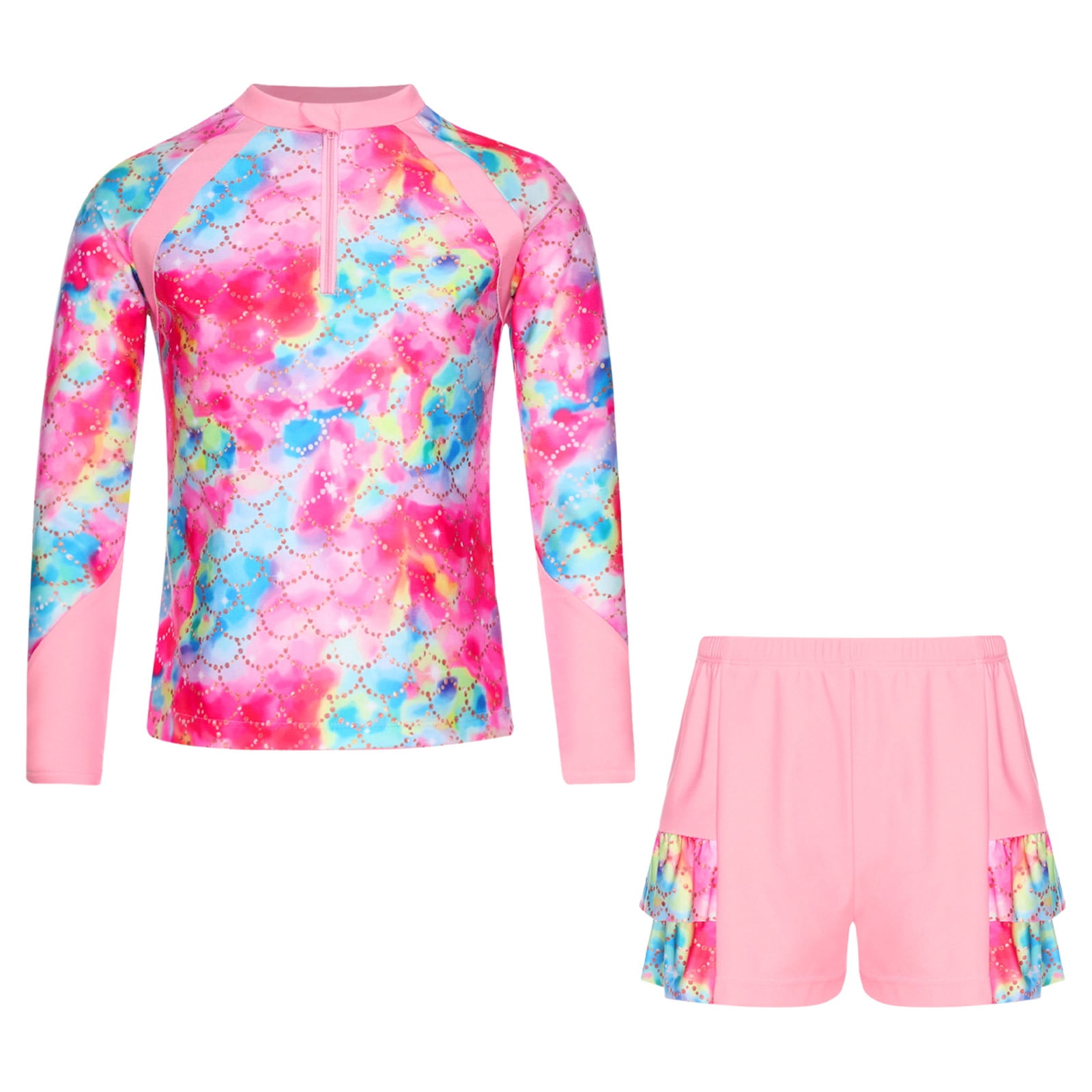Alvivi Kids Long Sleeve Rash Guard Swimsuit UPF 50+ Swimwear Girls Rash ...