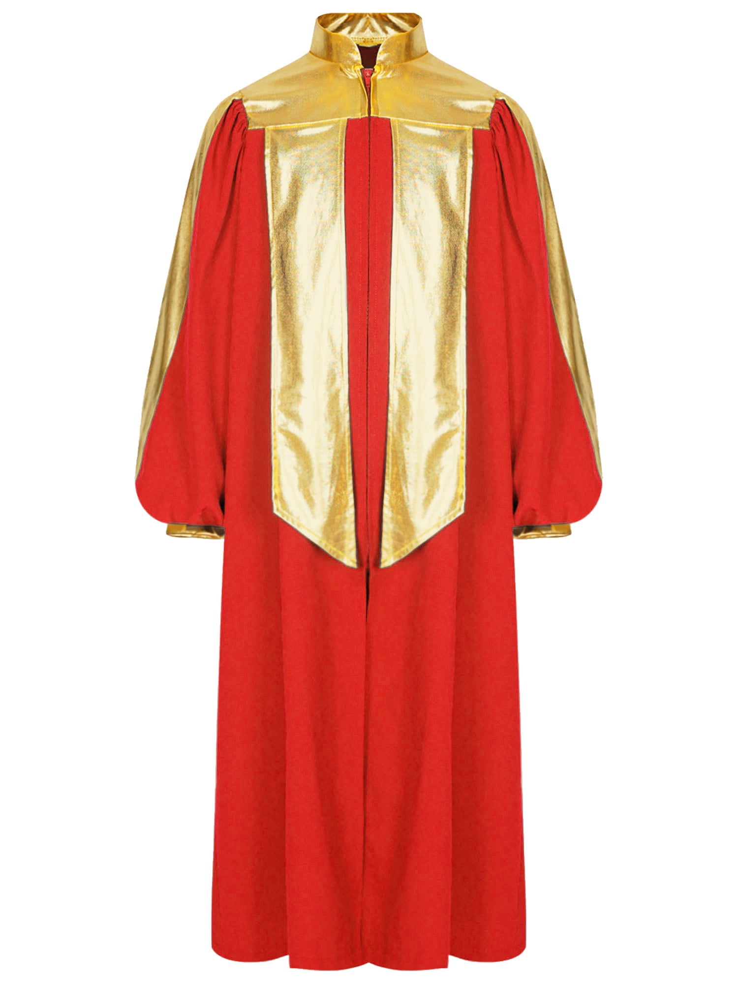 Alvivi Kids Preschool Graduation Gown Gold Trim Choir Robe Long Seeve ...