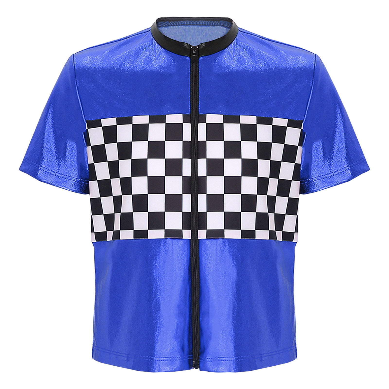 Alvivi Kids Race Car Driver Costume for Boys Girls Short Sleeve Zipper ...