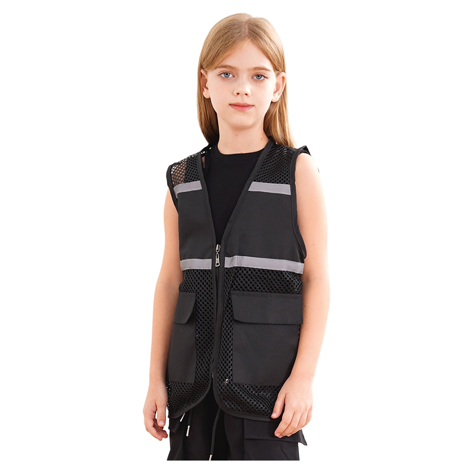 Alvivi Kids Safety Vest High Visibility Reflective Zipper Front Jacket ...