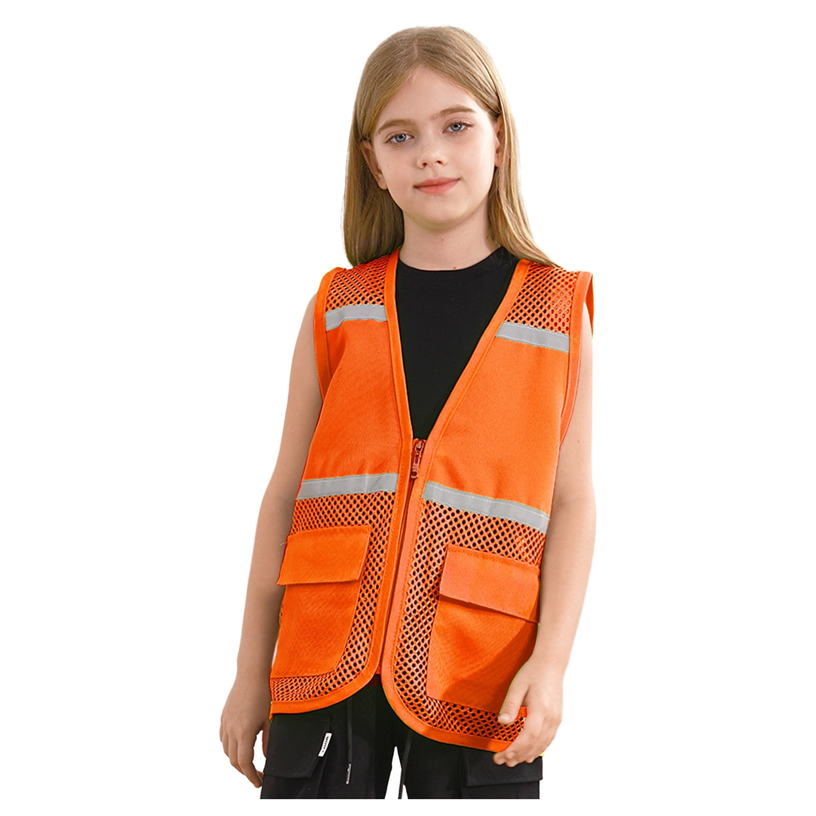 Alvivi Kids Safety Vest High Visibility Reflective Zipper Front Jacket ...