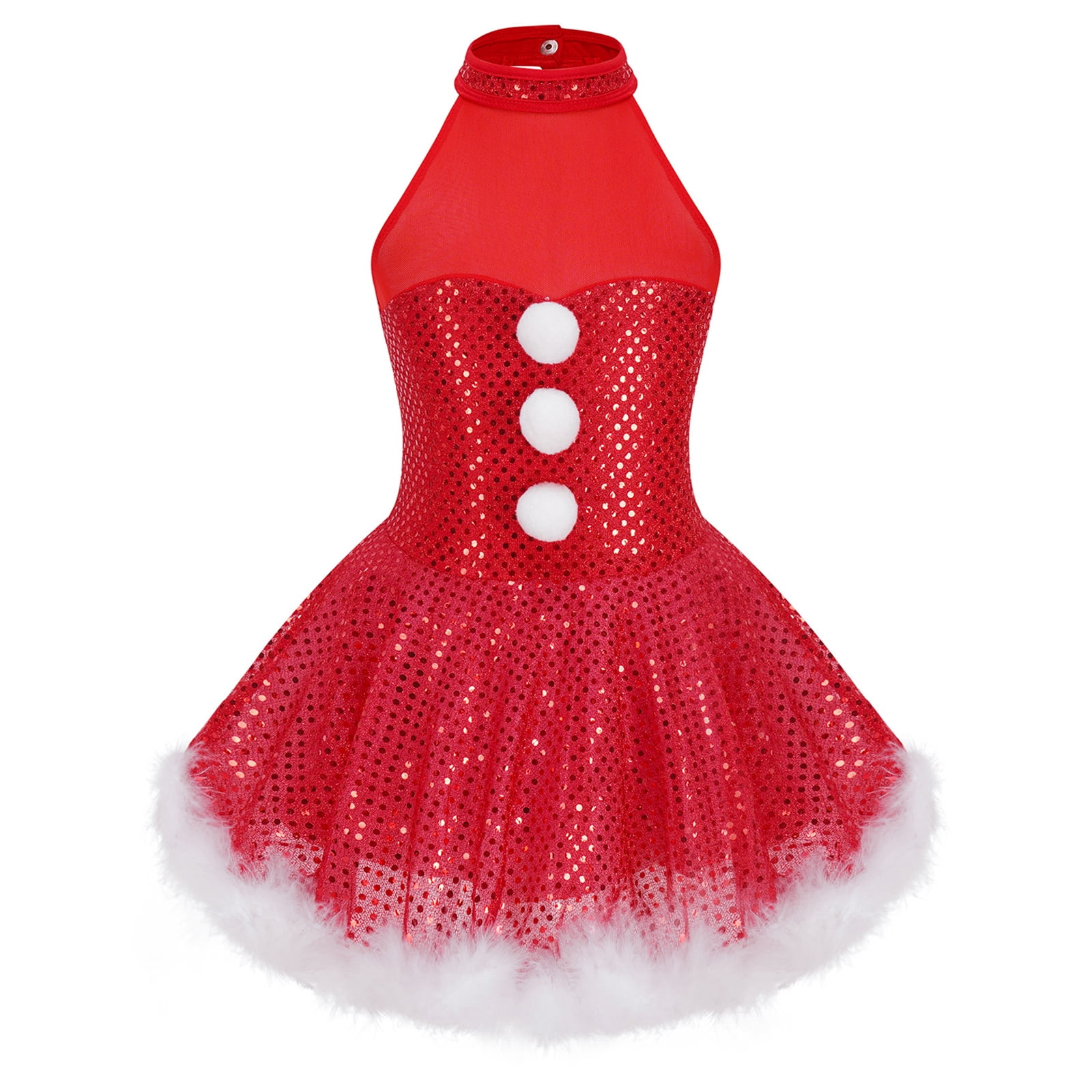Alvivi Kids Toddlers Girls Snowman Christmas Costumes Sequin Ballet ...