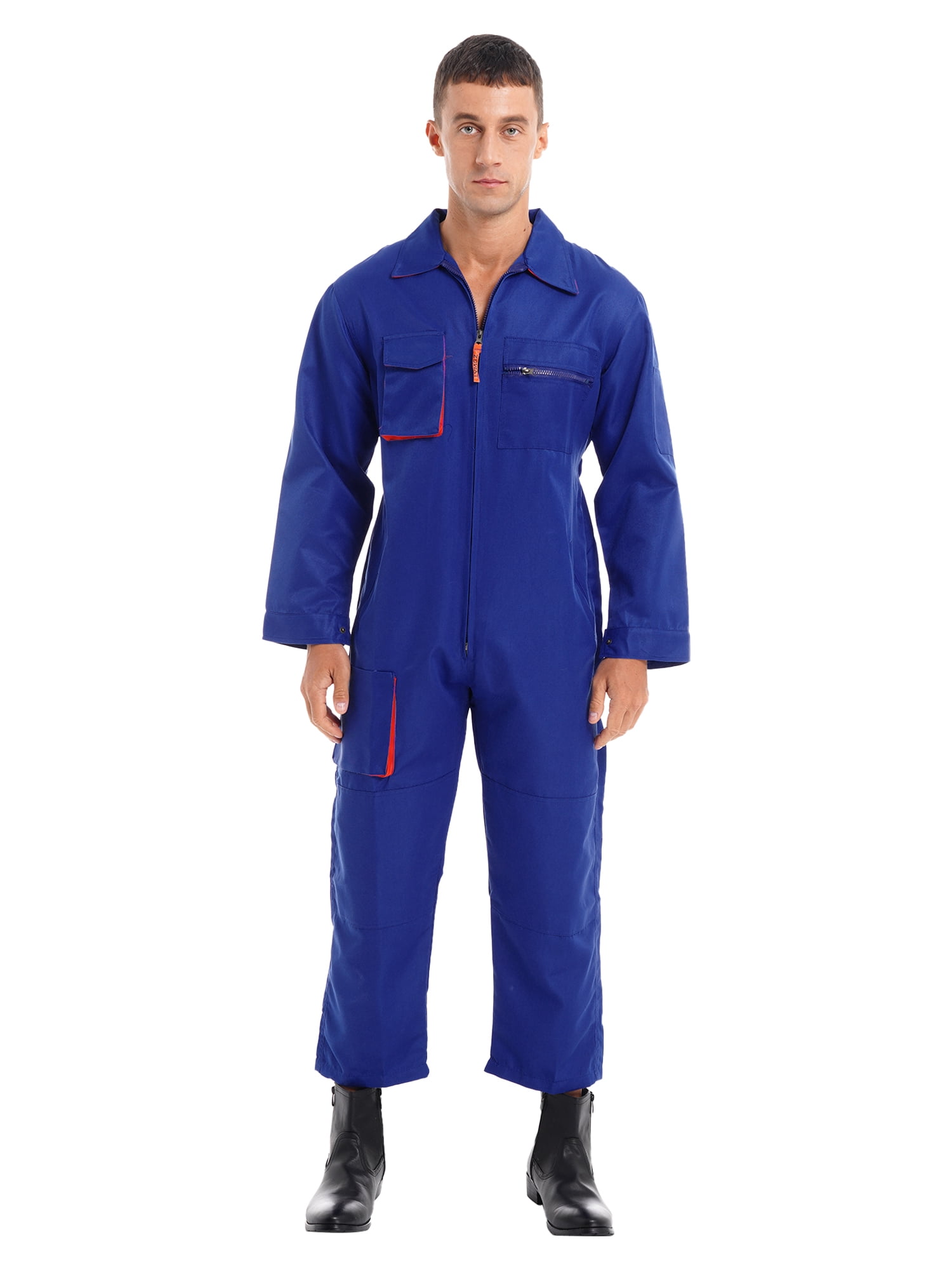 Alvivi Men's Dustproof Coveralls Long Sleeve WorkWear Suit Mechanic ...