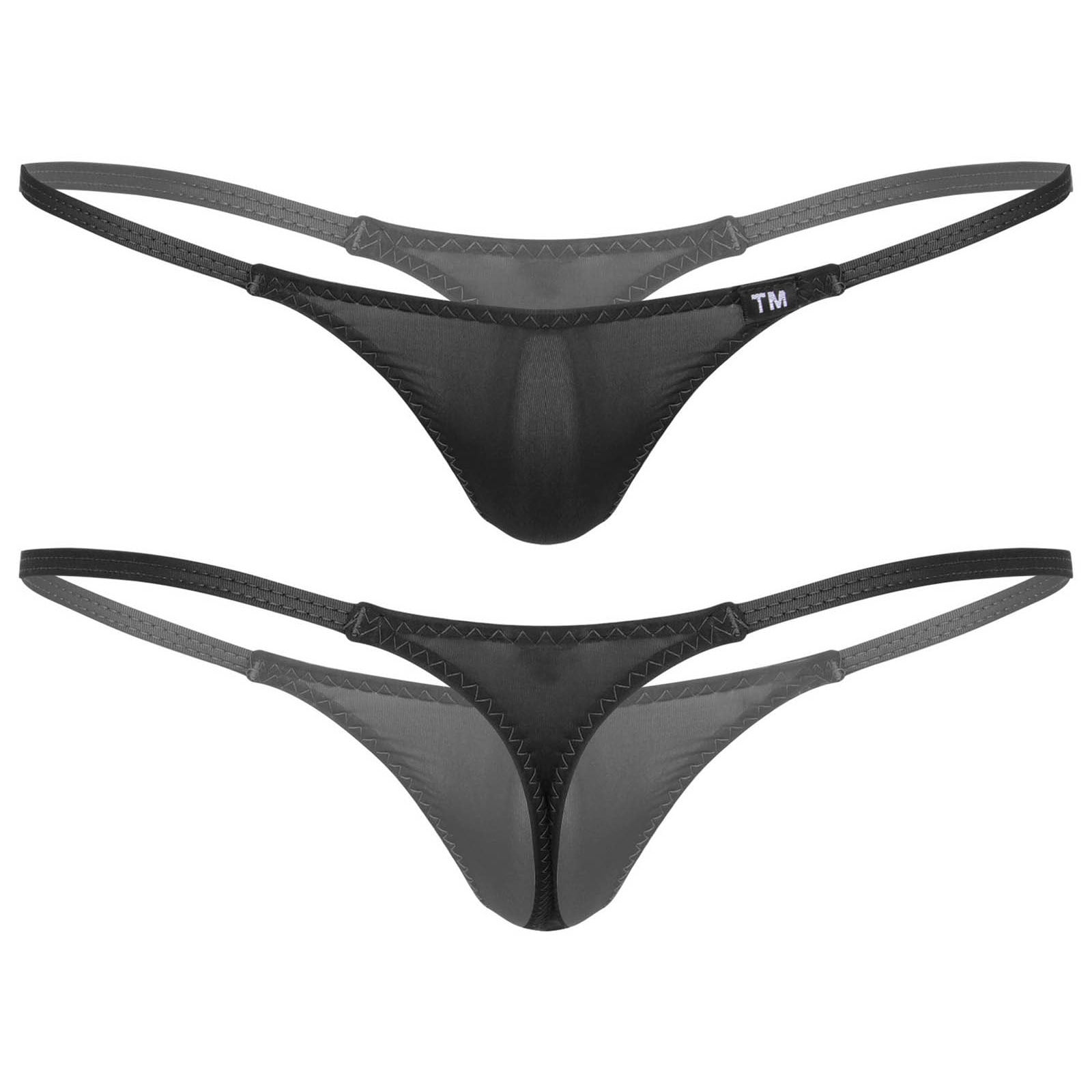 Alvivi Mens Elastic String Thongs T Back Underwear Naughty Panties Low
