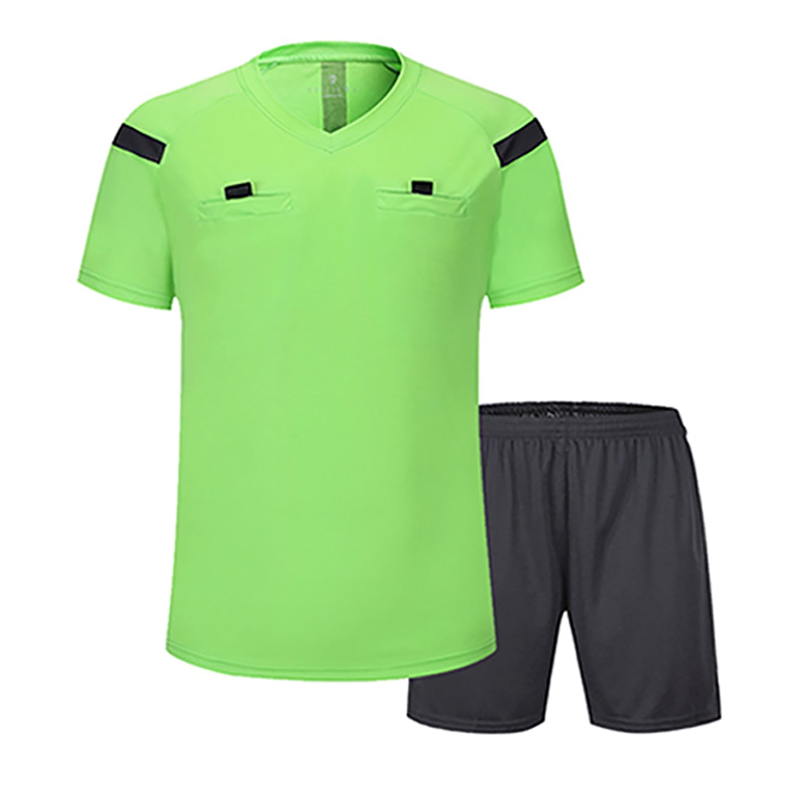 Alvivi Men's Soccer Pro Referee Uniform Short Sleeve Shirt Jersey and ...