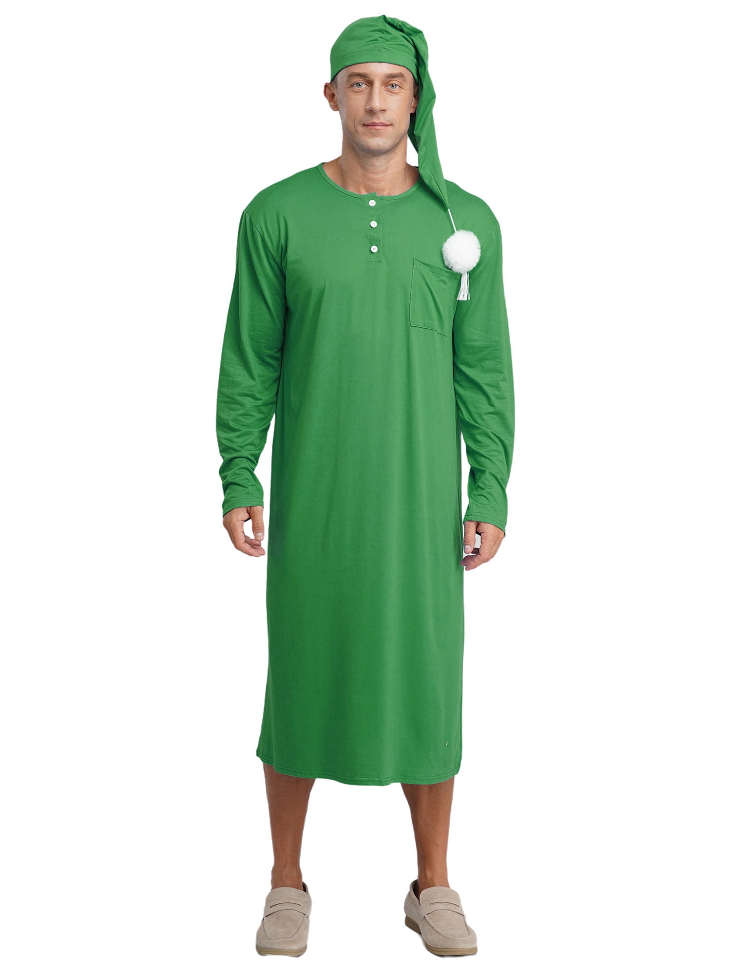 Alvivi Mens Pajama Sets Party Dress-up Nightgown Arabian Robe Long ...