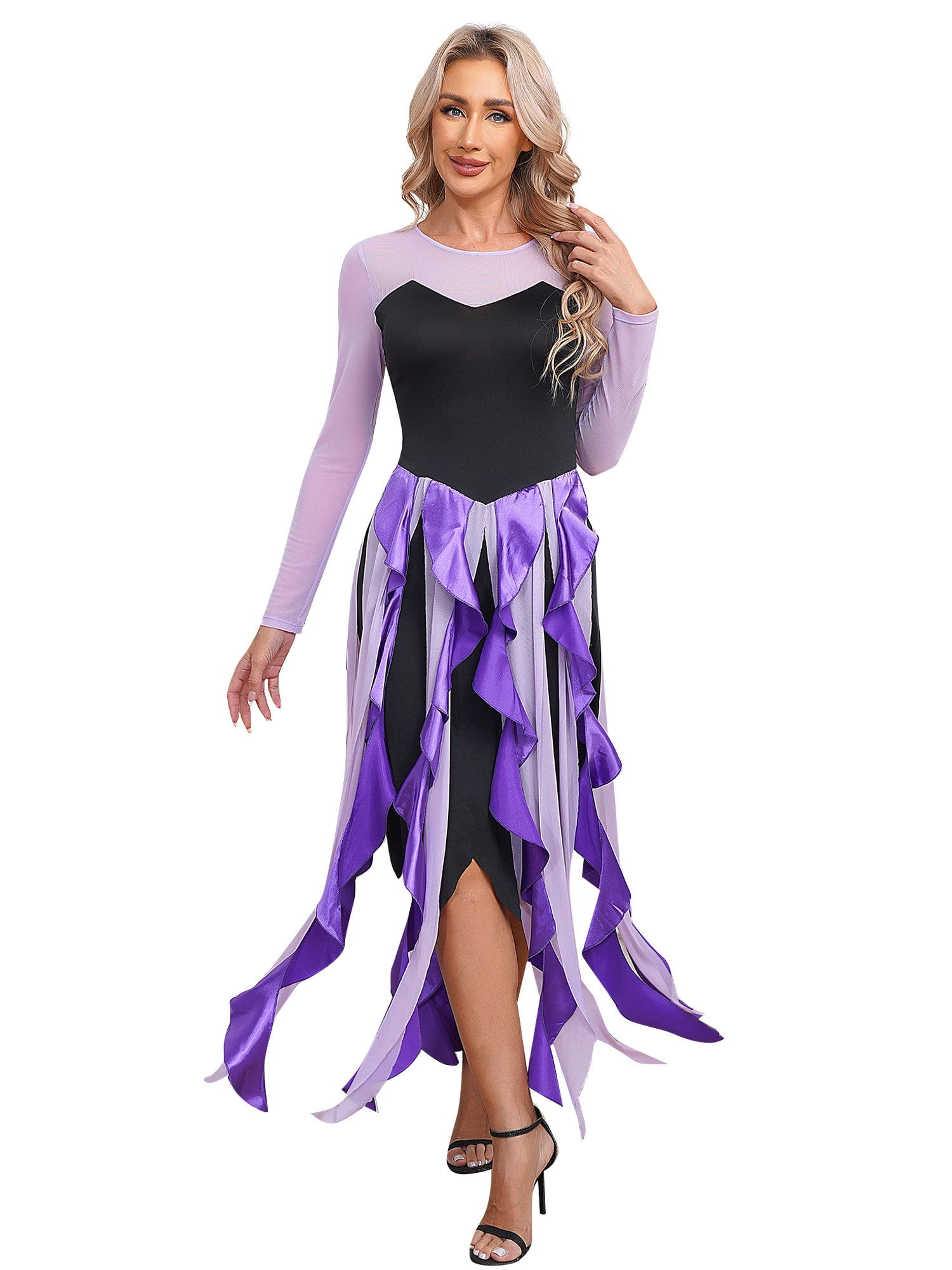 Alvivi Mermaid Roleplay Costumes for Women Gothic Vintage Princess Long ...