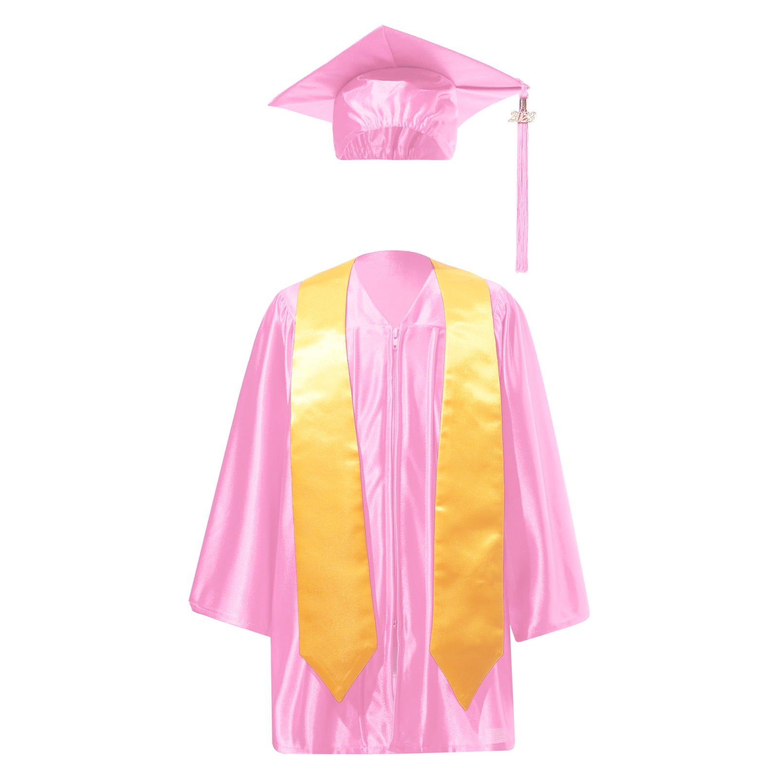 Alvivi Shiny Deluxe Graduation Sets Graduation Cap Gown Set with Tassel ...