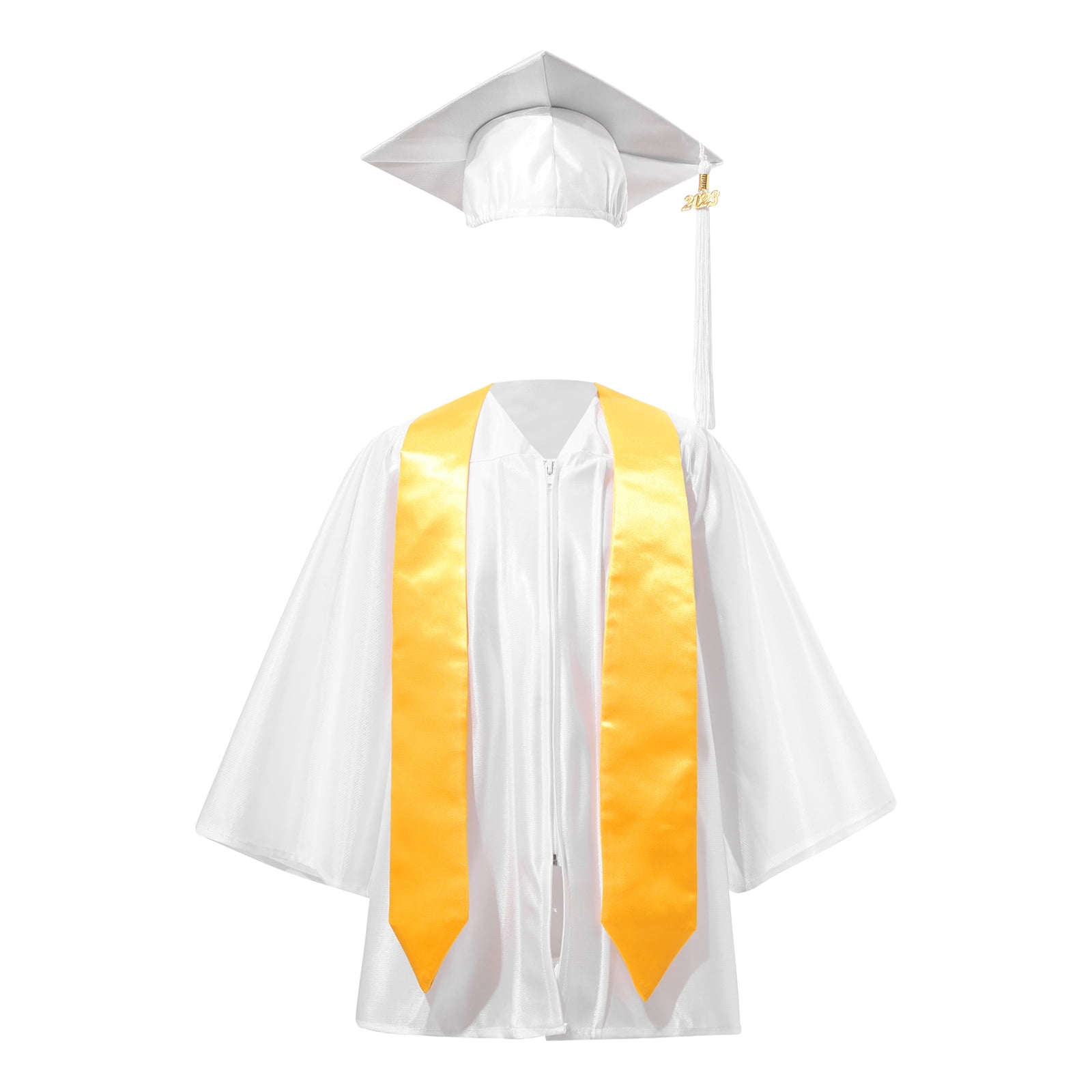 Alvivi Shiny Deluxe Graduation Sets Graduation Cap Gown Set with Tassel ...