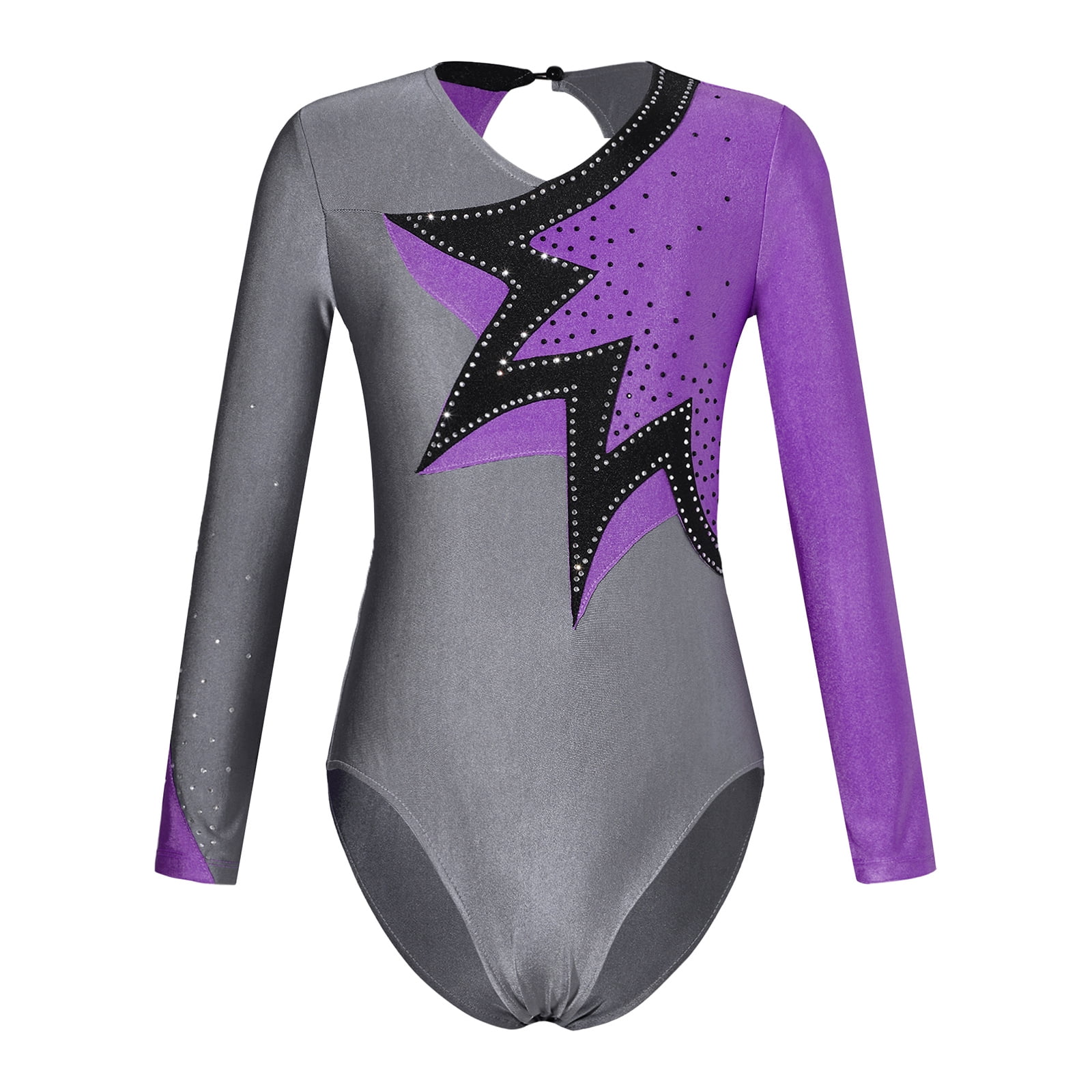 Alvivi Sparkle Gymnastics Leotard for Girls Kids Ballet Dance Sports ...