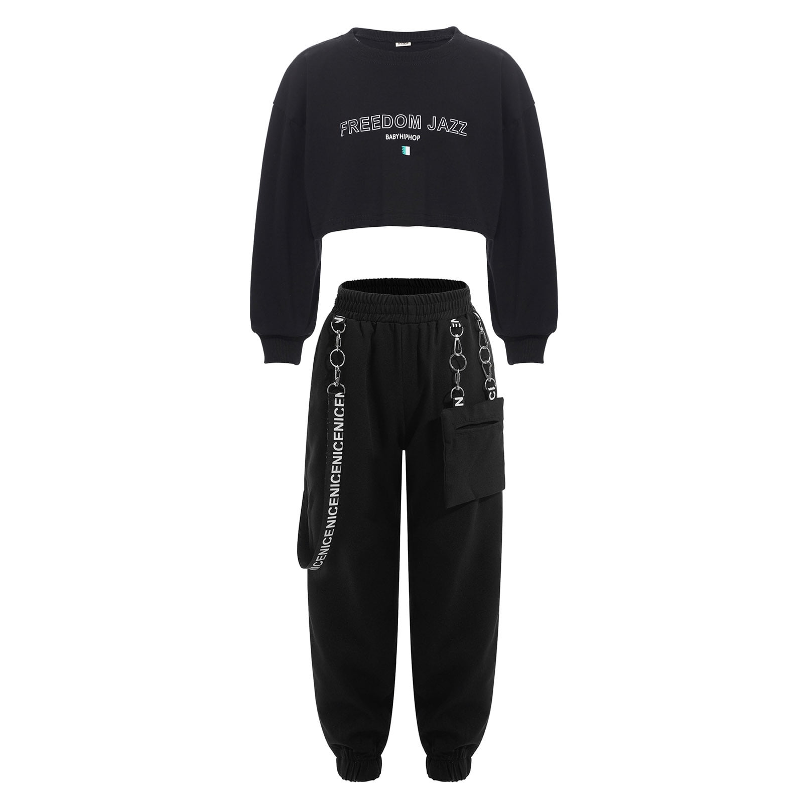 Alvivi Tracksuit for Girls Street Hip Hop Dance Clothes Set ...