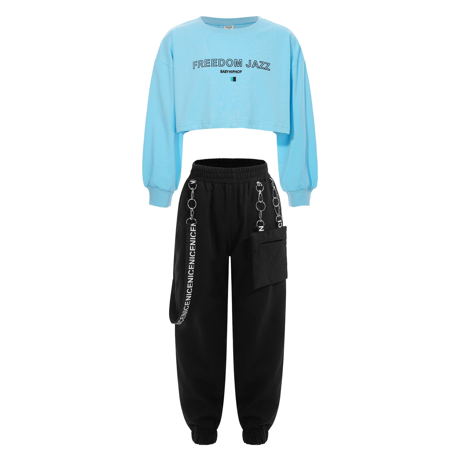 Alvivi Tracksuit for Girls Street Hip Hop Dance Clothes Set ...