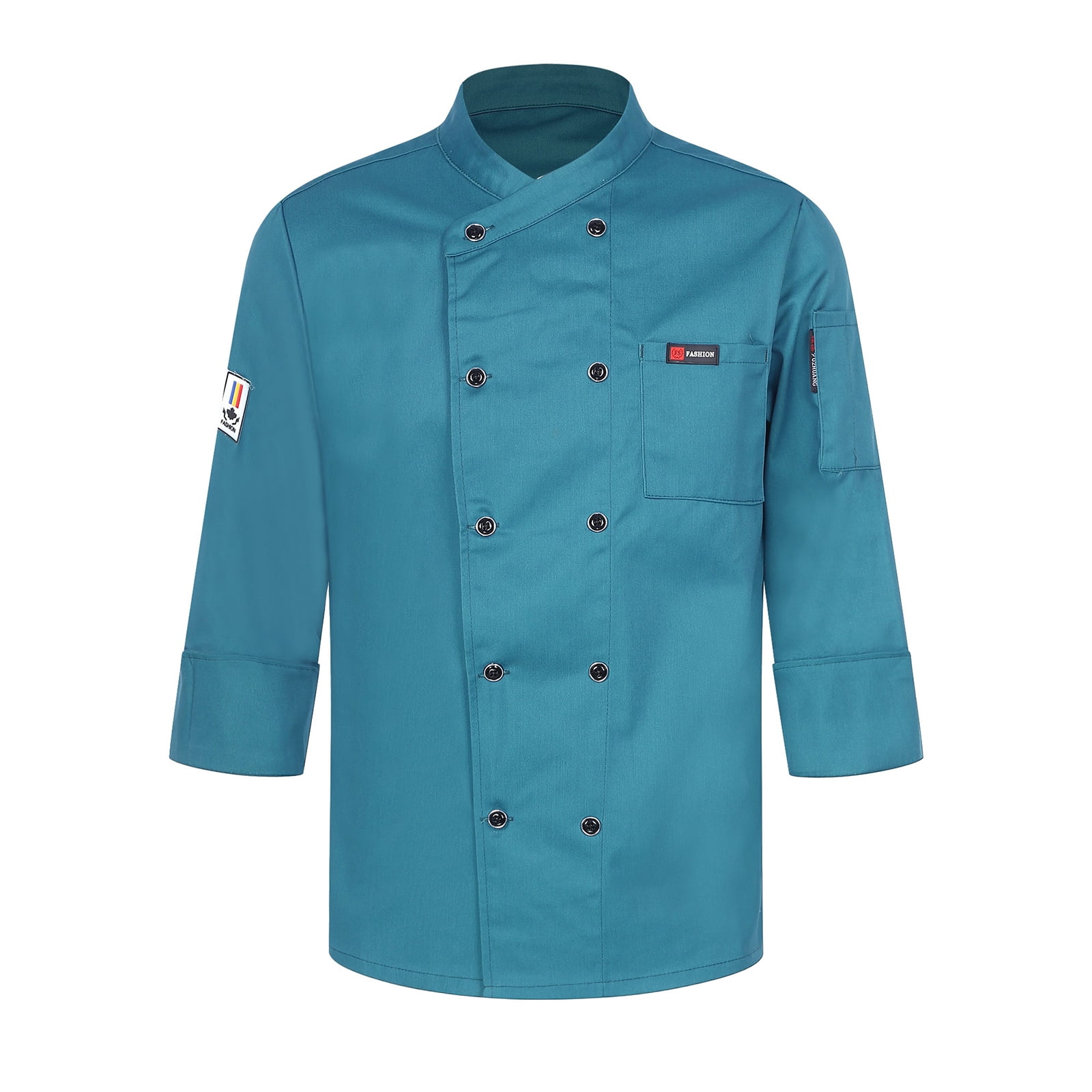 Alvivi Unisex Chef Coat Cook Jacket Restaurant Hotel Kitchen Work for ...