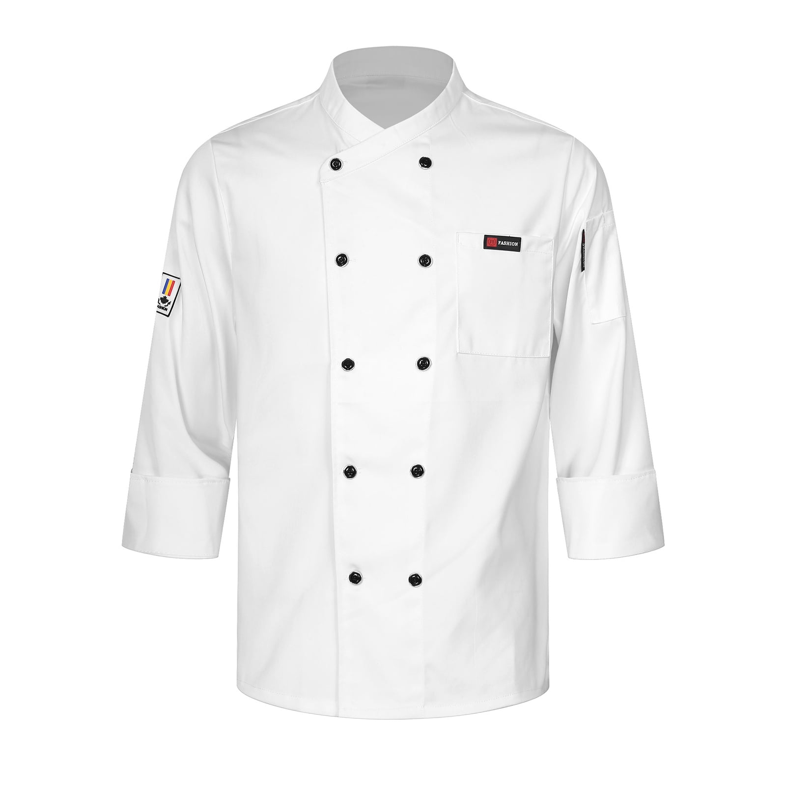 Alvivi Unisex Chef Coat Cook Jacket Restaurant Hotel Kitchen Work for ...