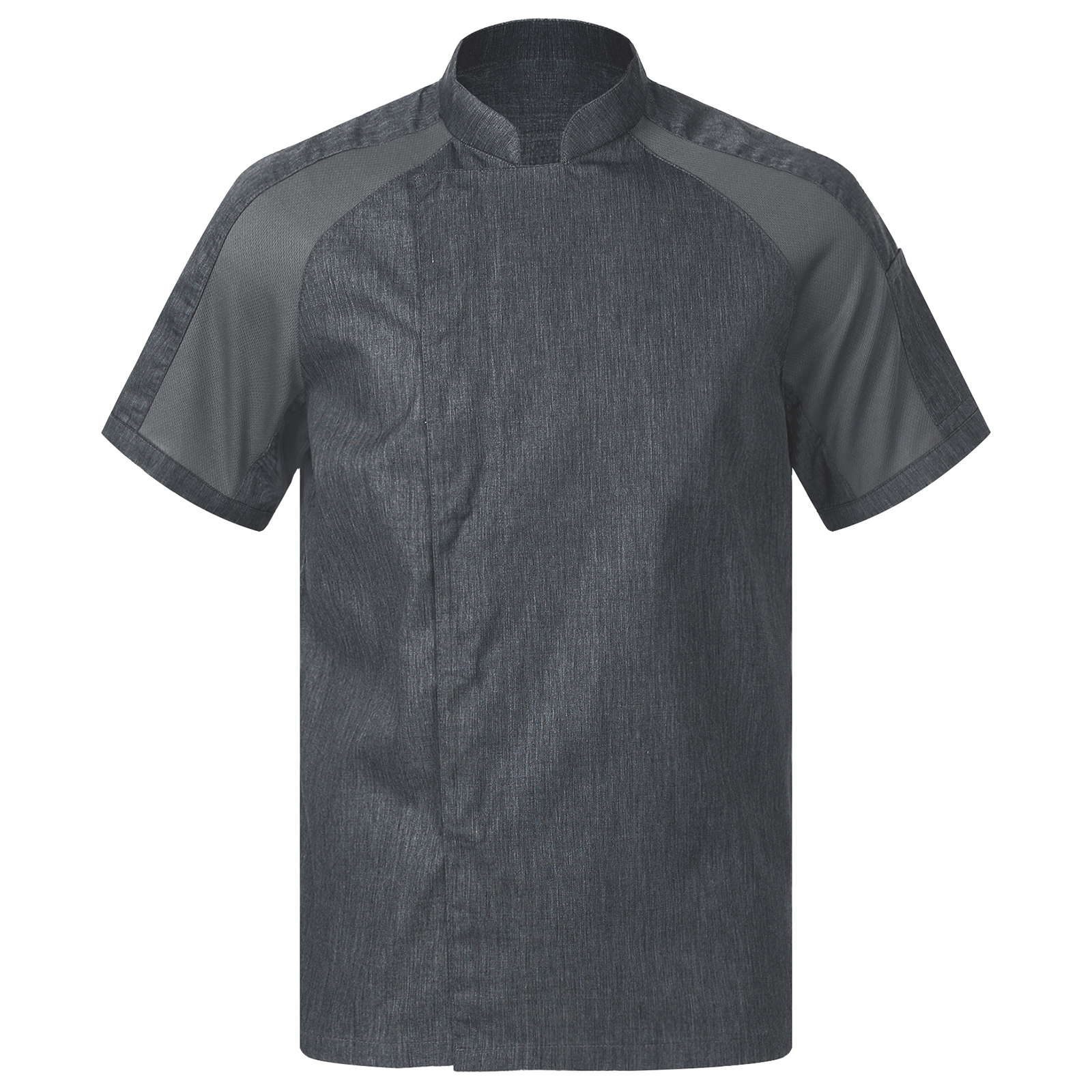Alvivi Unisex Chef Coat Jacket Short Sleeve Men Women Canteen Kitchen ...
