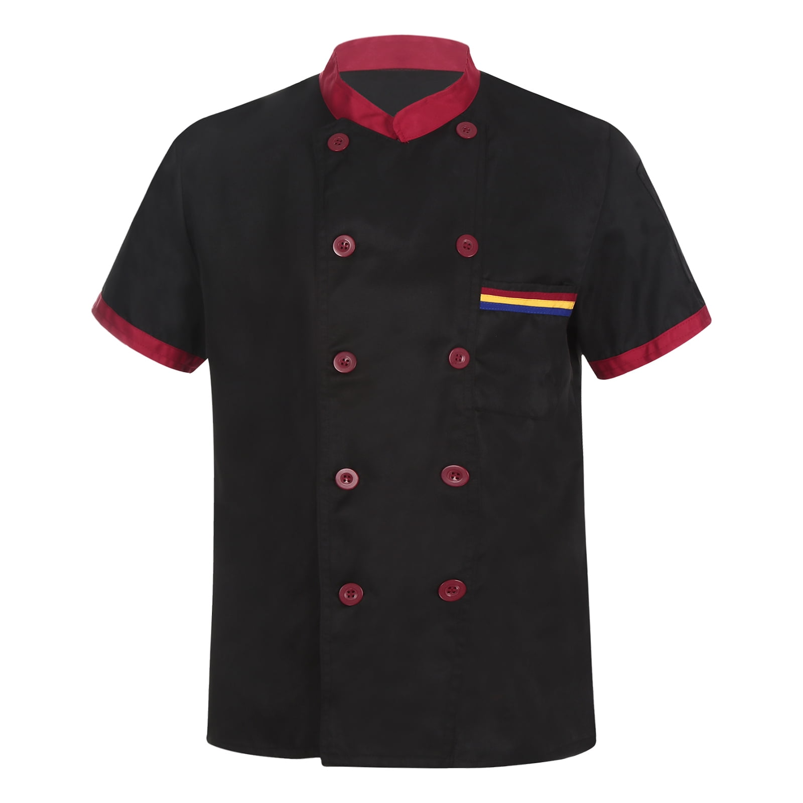 Alvivi Unisex Short Sleeve Chef Coat Jacket Restaurant Kitchen Cooking ...